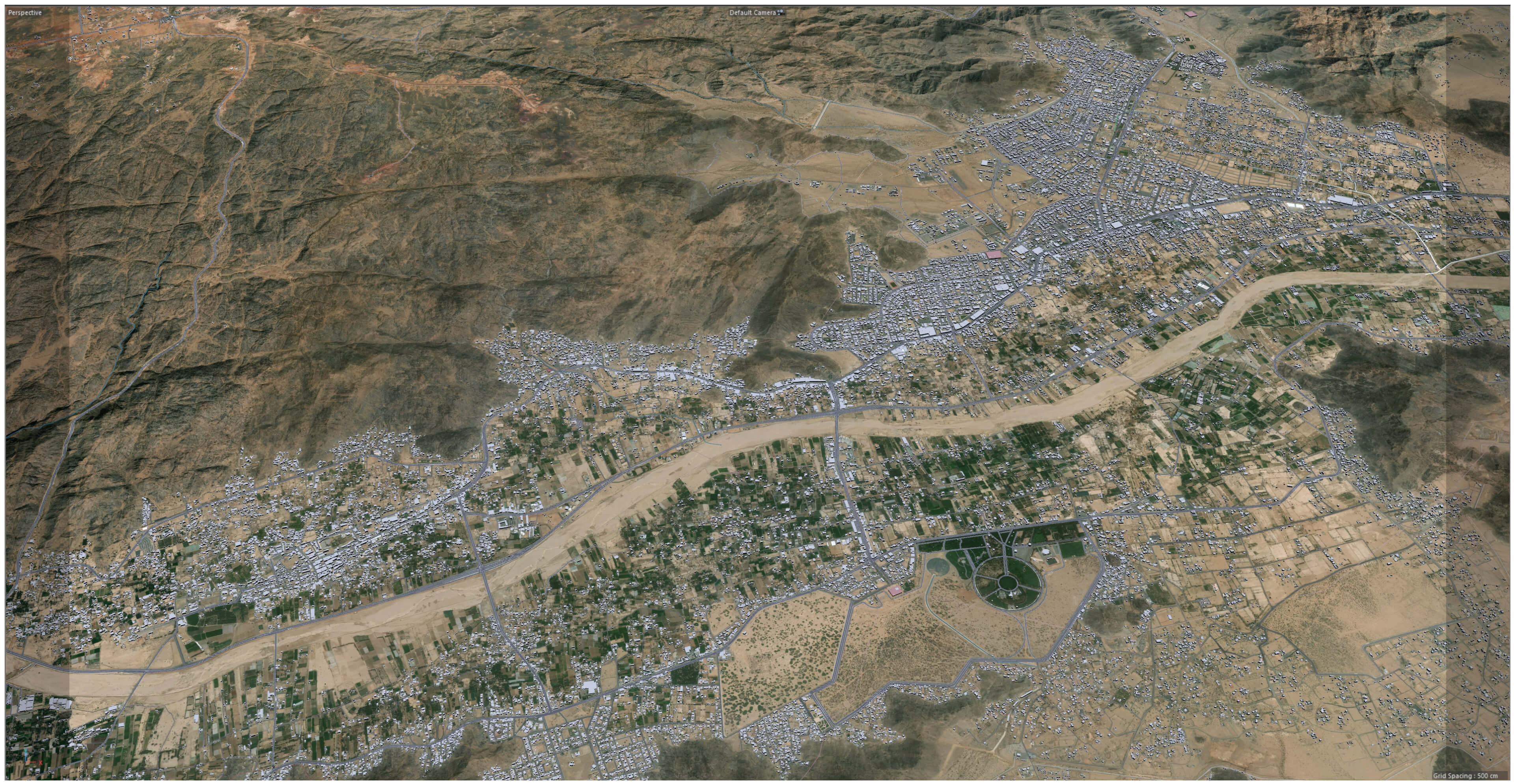 Najran City Saudi Arabia 3D Model 30km by 3dstudio