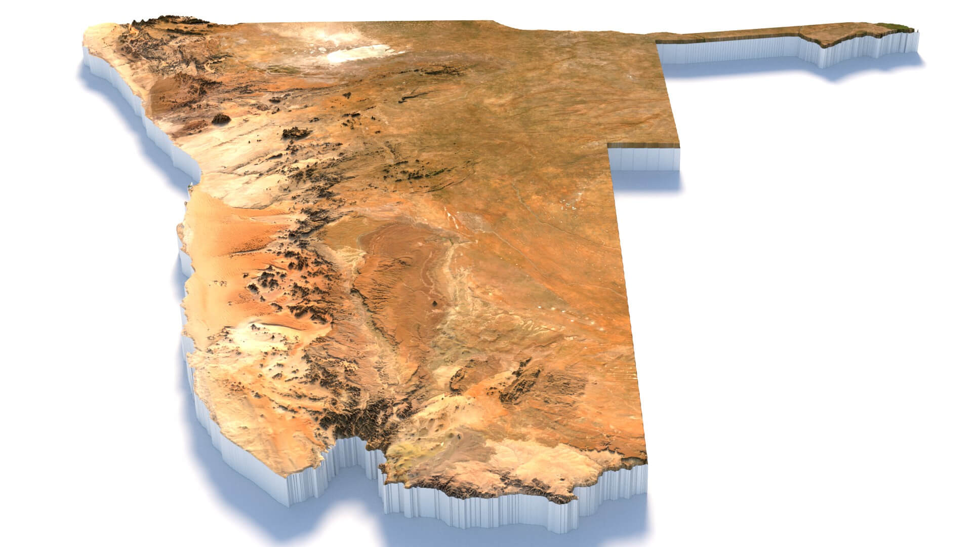 Namibia Terrain Map - 3D Model by 3dstudio