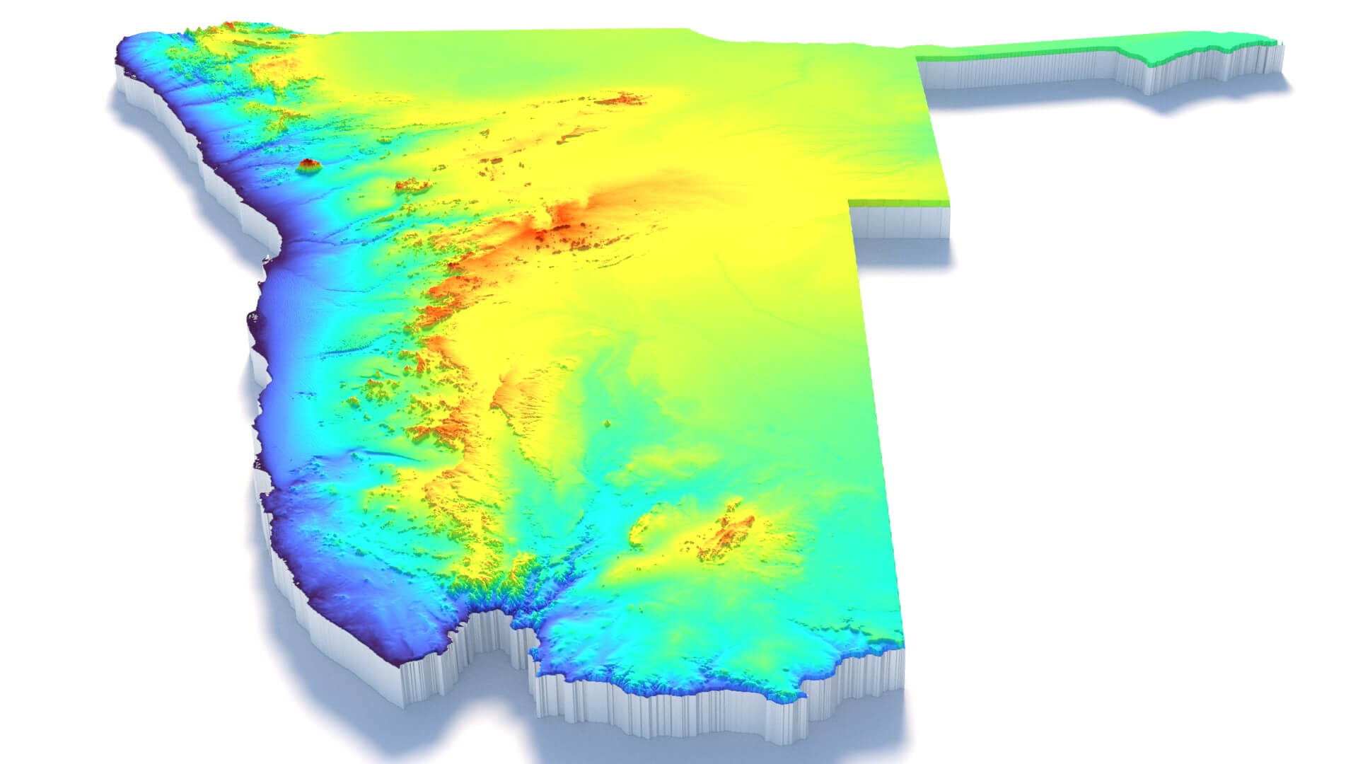 Namibia Terrain Map - 3D Model by 3dstudio