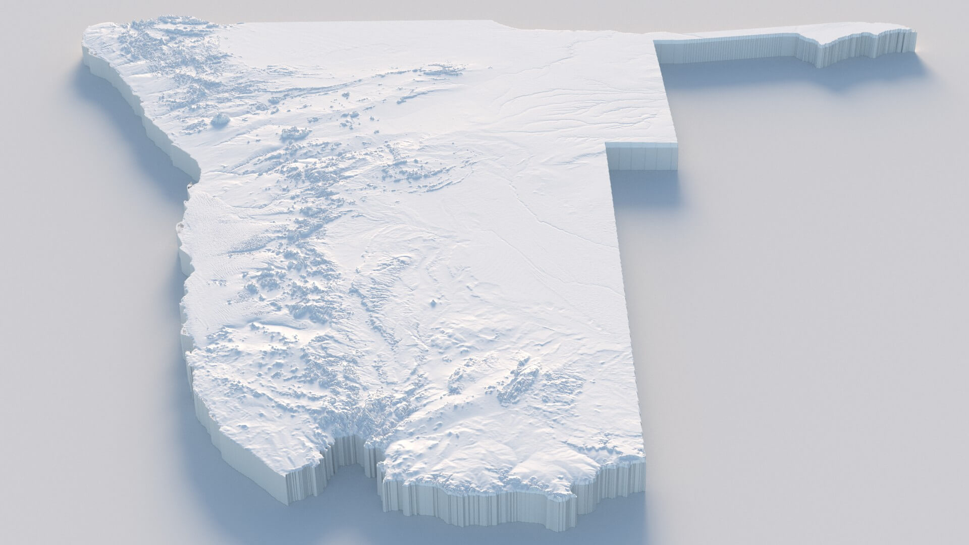 Namibia Terrain Map - 3D Model by 3dstudio