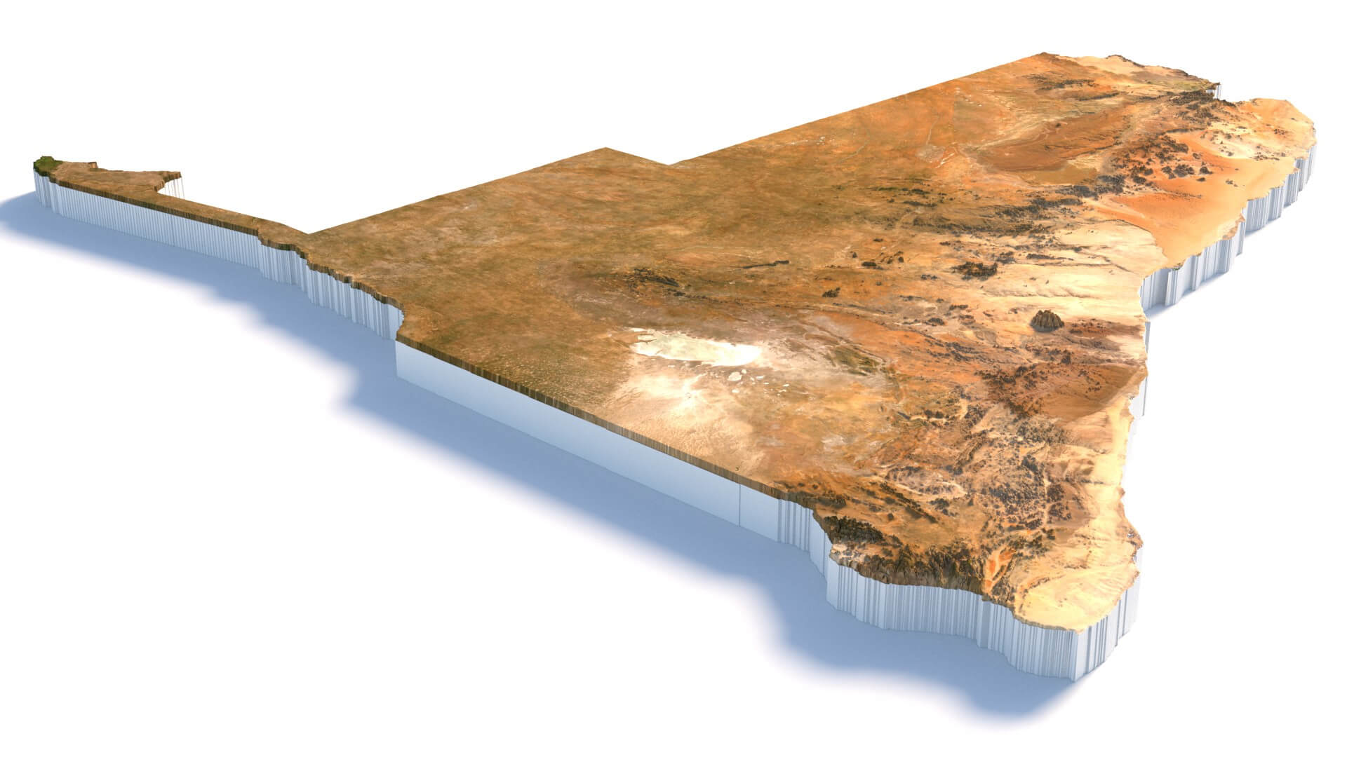 Namibia Terrain Map - 3D Model by 3dstudio