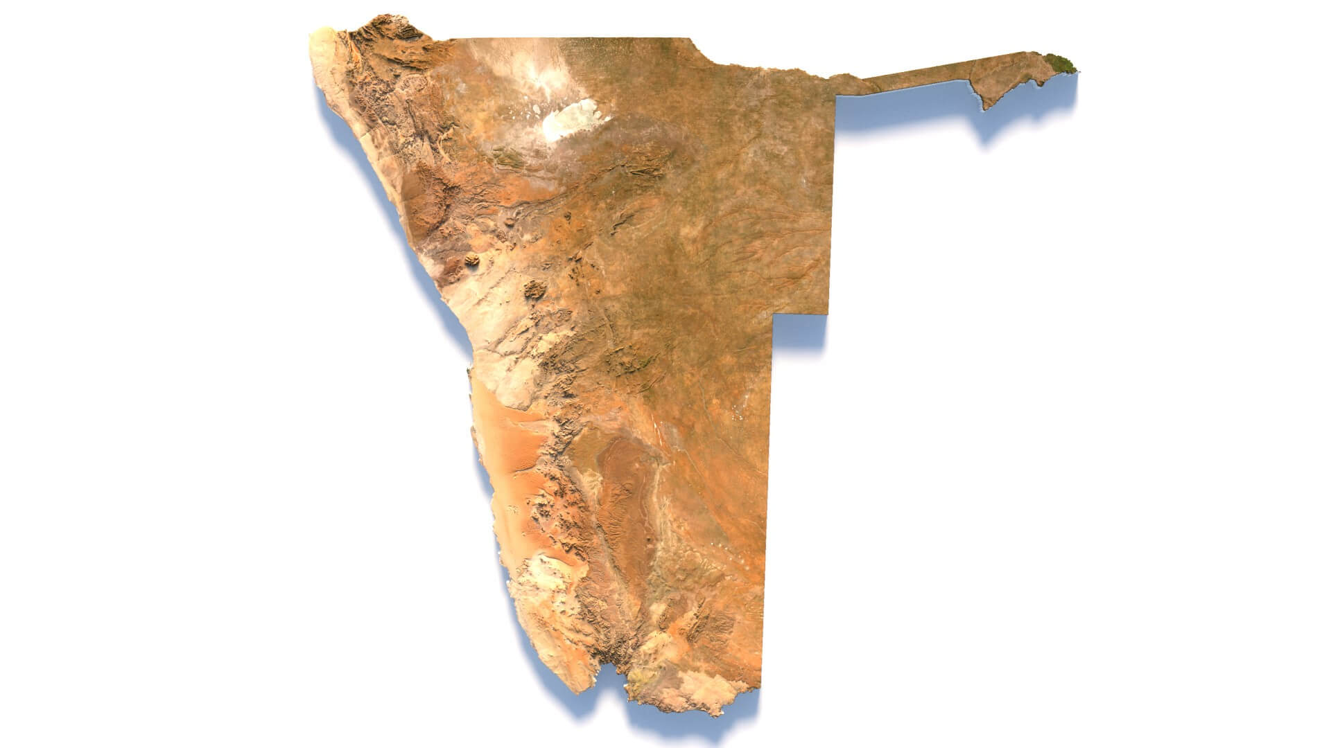 Namibia Terrain Map - 3D Model by 3dstudio