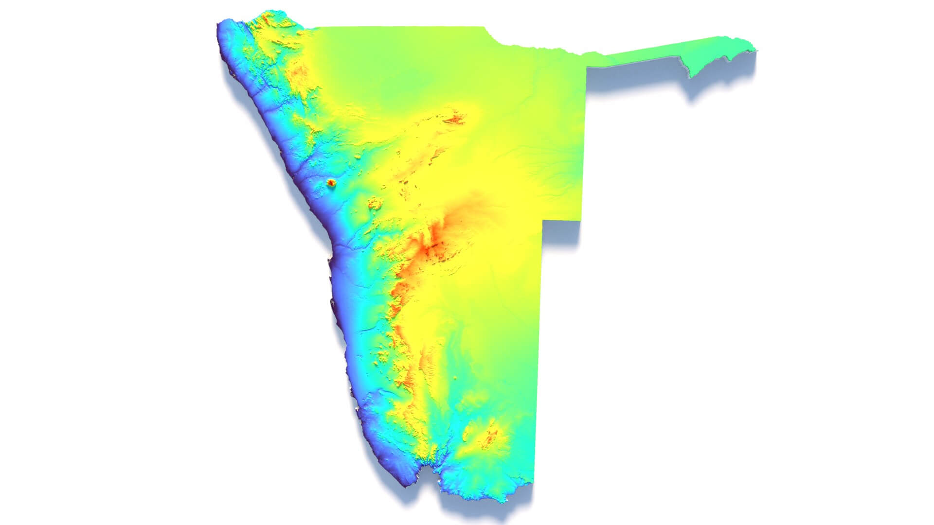 Namibia Terrain Map - 3D Model by 3dstudio