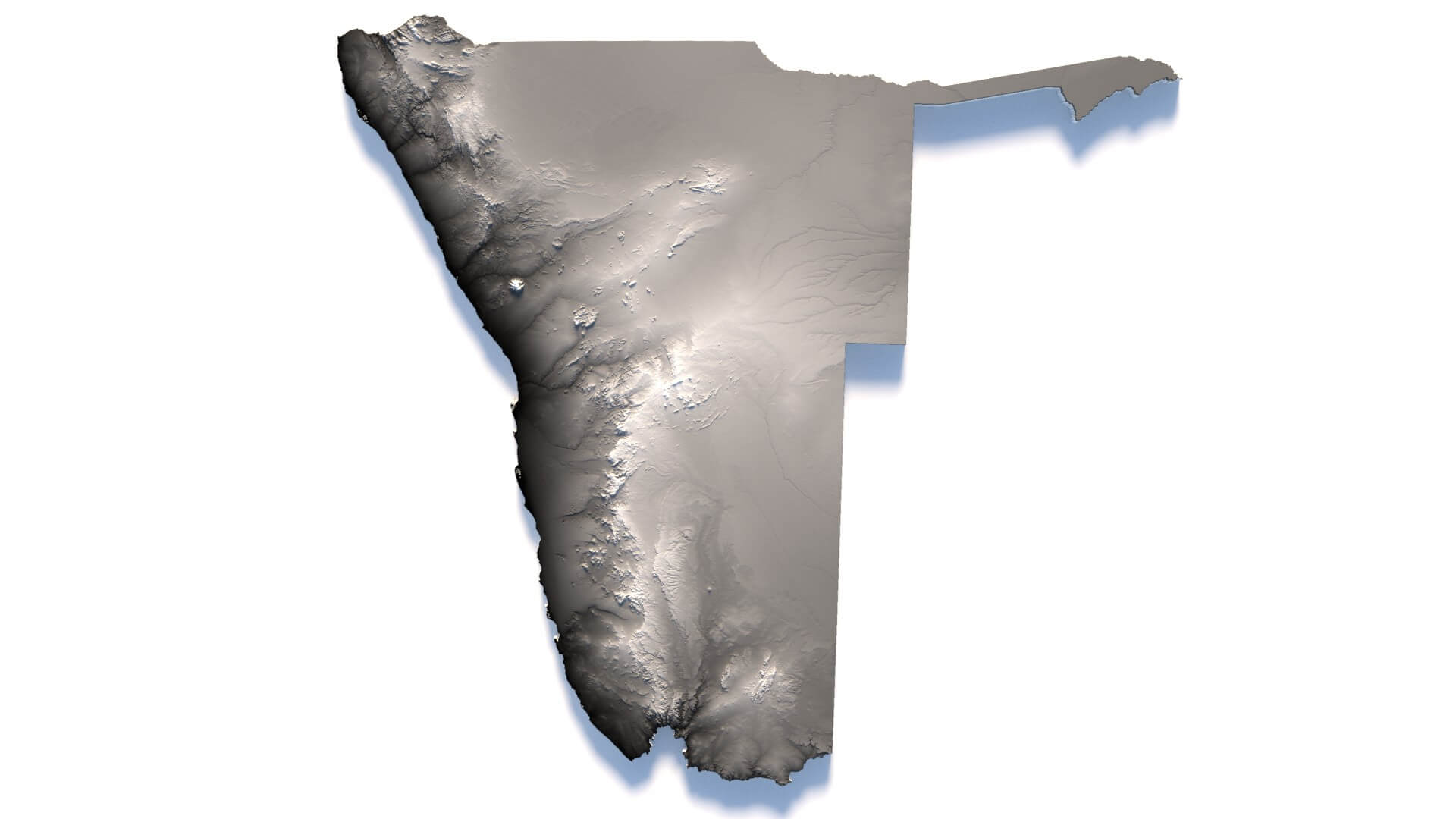 Namibia Terrain Map - 3D Model by 3dstudio