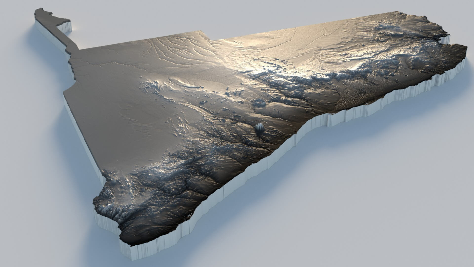 Namibia Terrain Map - 3D Model by 3dstudio