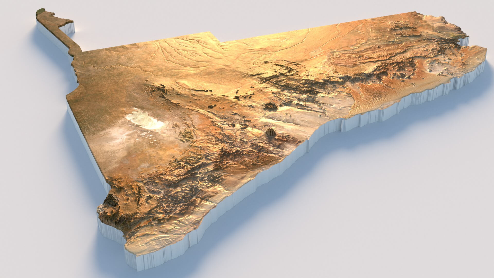 Namibia Terrain Map - 3D Model by 3dstudio