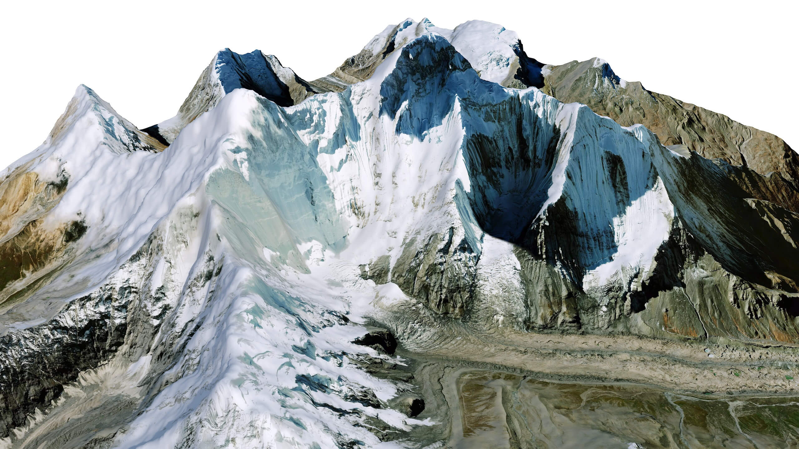 Nanda Devi Uttarakhand India Terrain 3D Model by 3dstudio