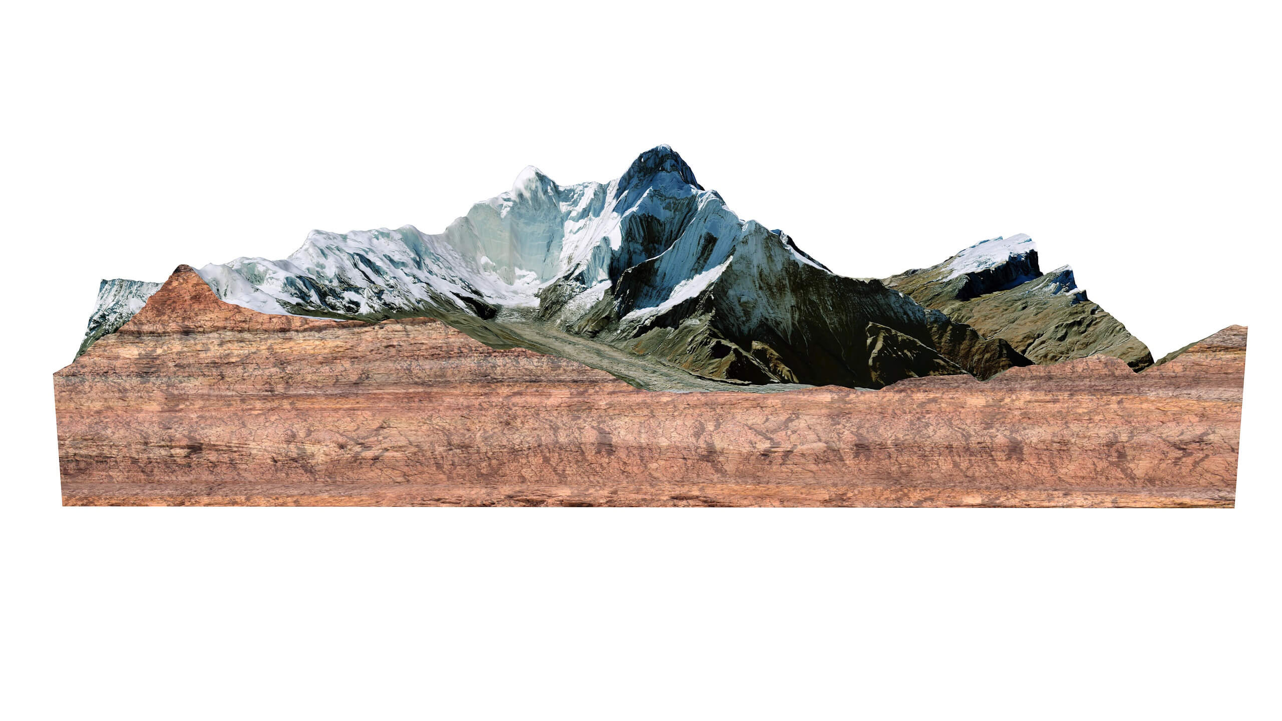 Nanda Devi Uttarakhand India Terrain 3D Model by 3dstudio