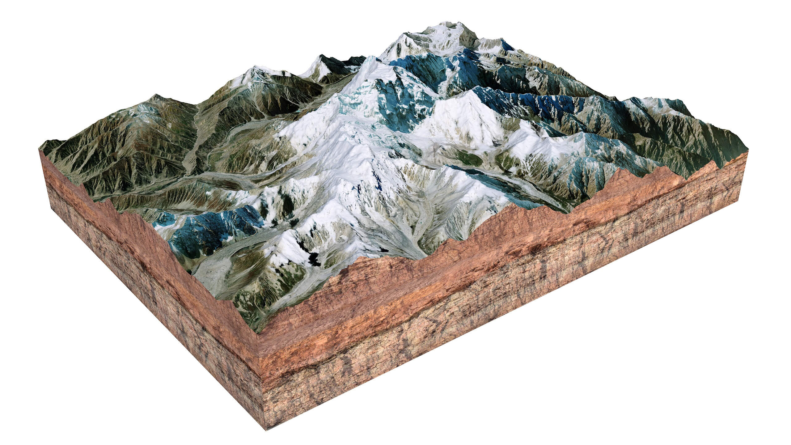 Nanga Parbat Pakistan Terrain 3D Model by 3dstudio