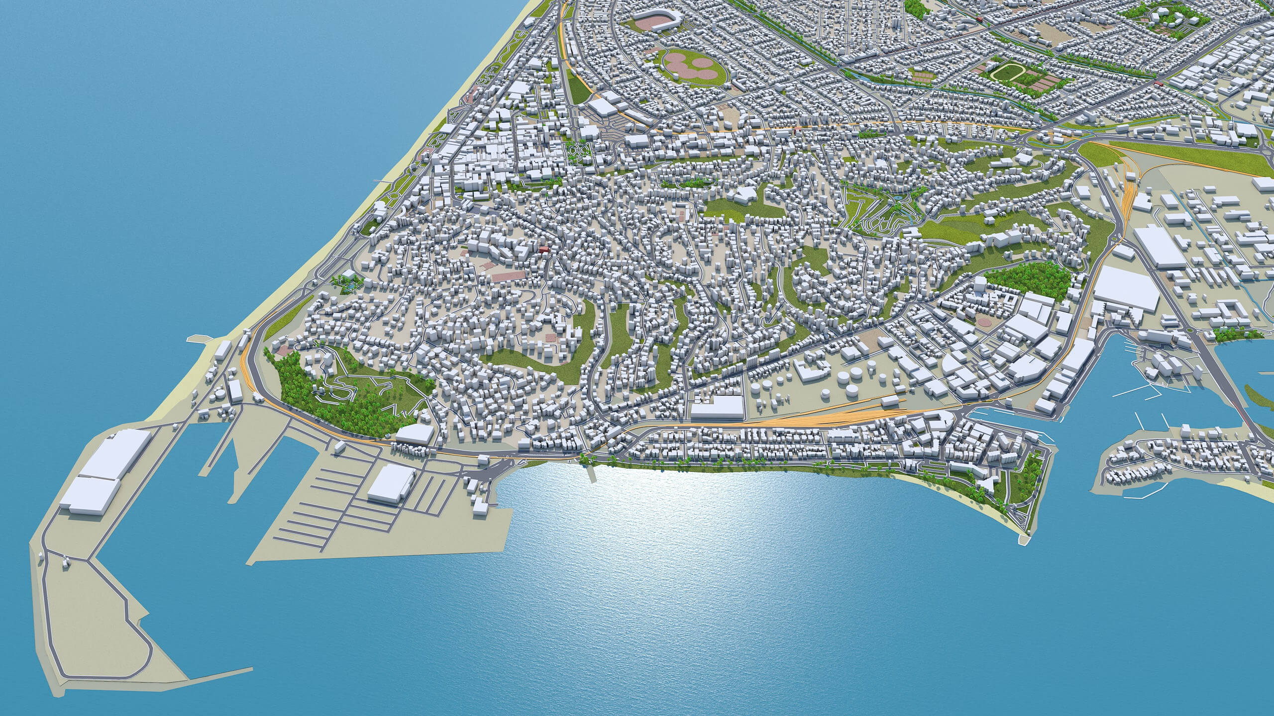 Napier - Hastings New Zealand 60km 3D Model by 3dstudio