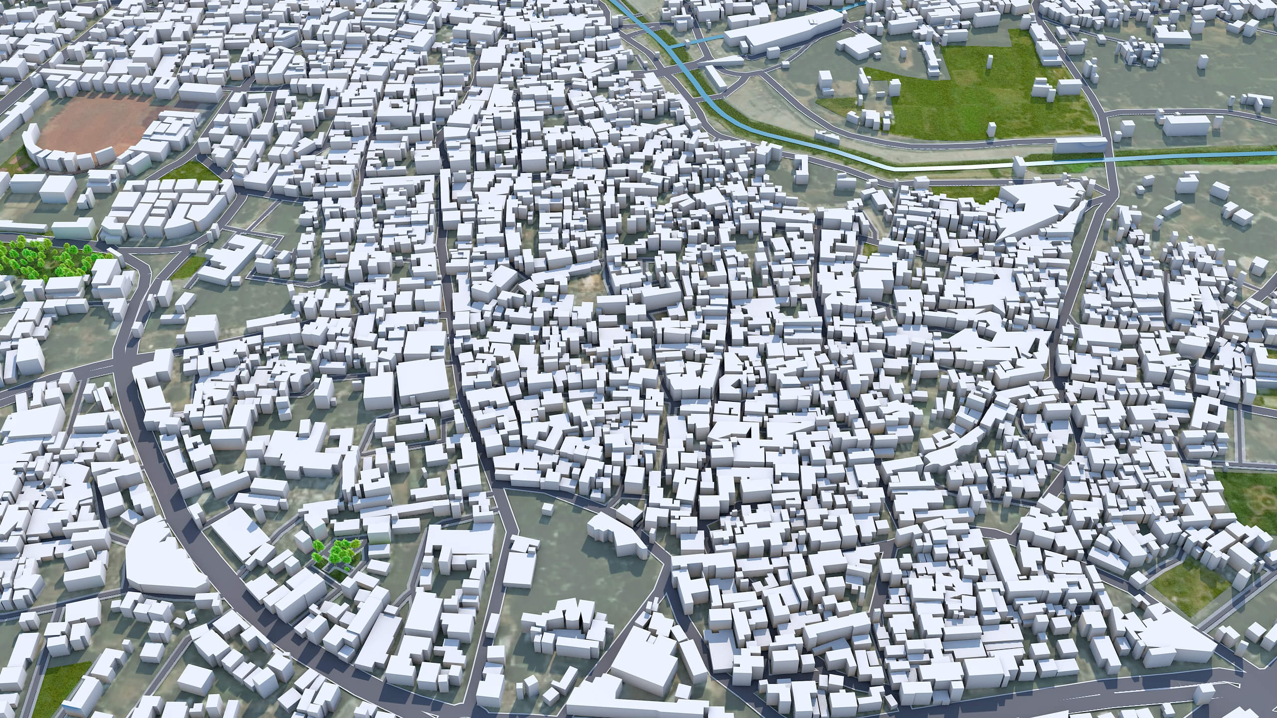 Nashik City Maharashtra India 3D Model 30km by 3dstudio