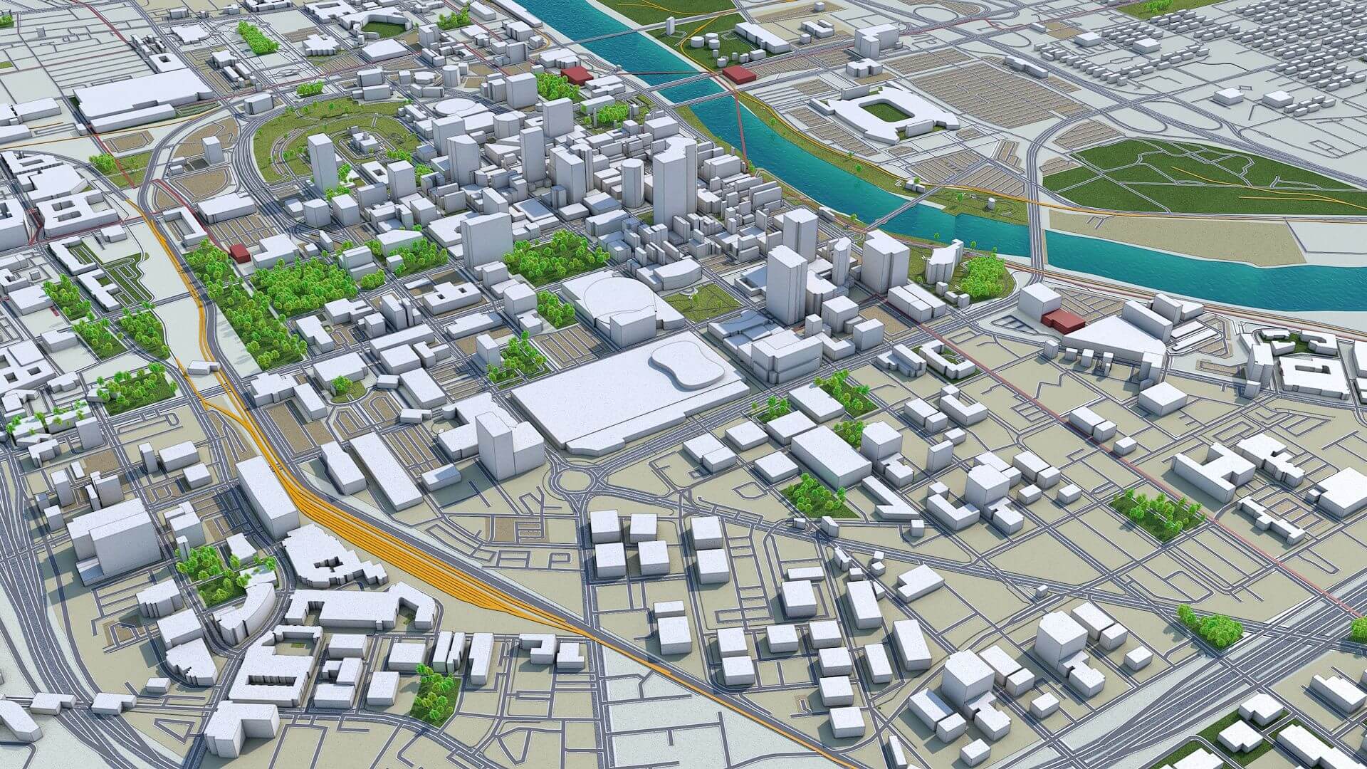 Nashville Tennessee 60km - 3D Model by 3dstudio