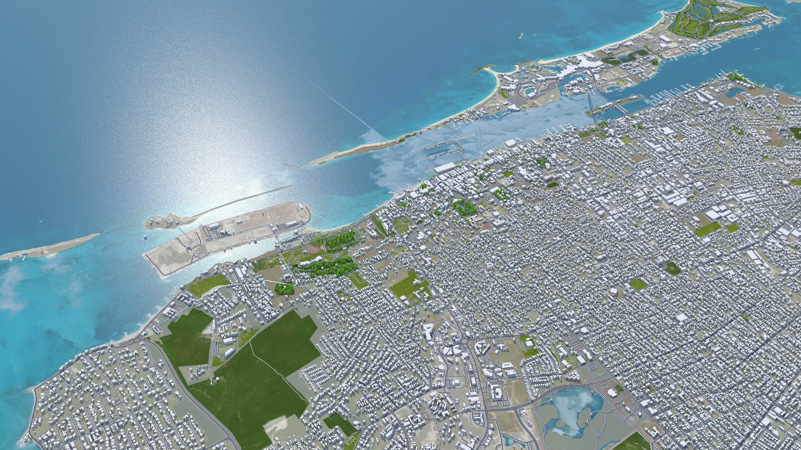 Nassau City The Bahamas 40km - 3D Model by 3dstudio