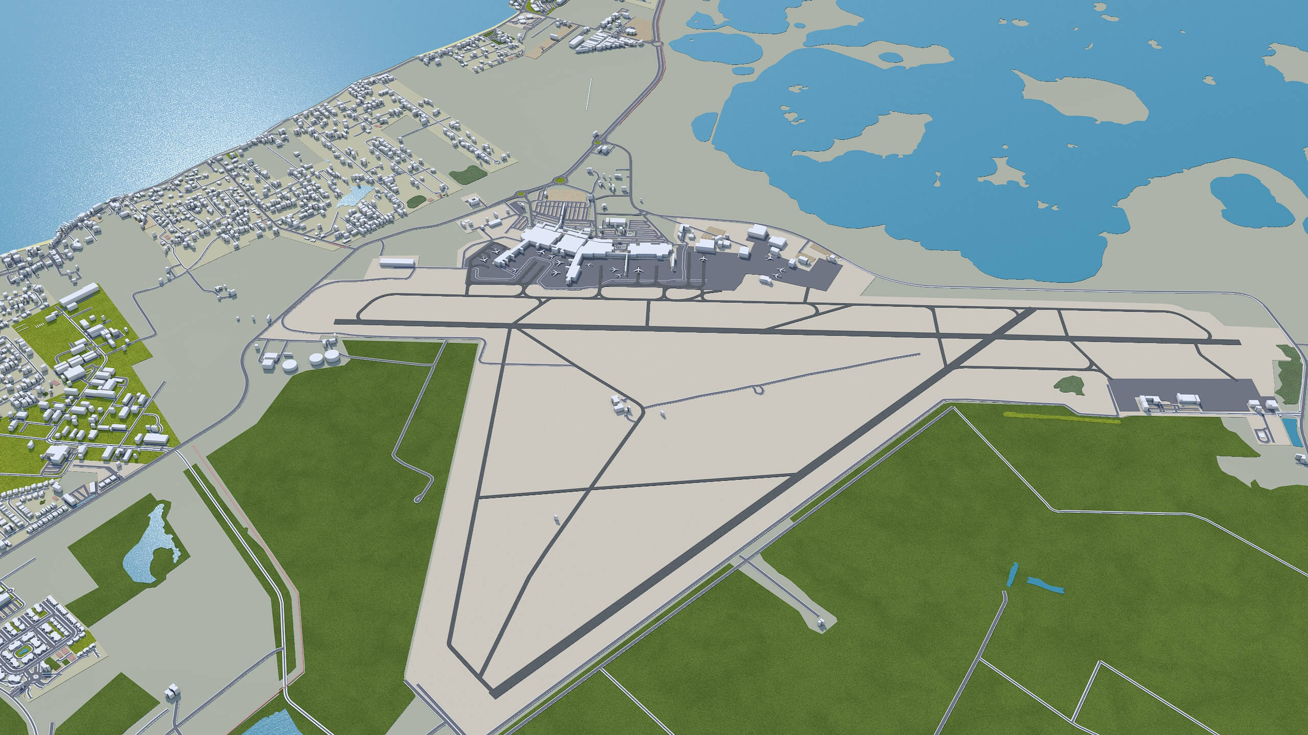 Nassau City The Bahamas 40km - 3D Model by 3dstudio