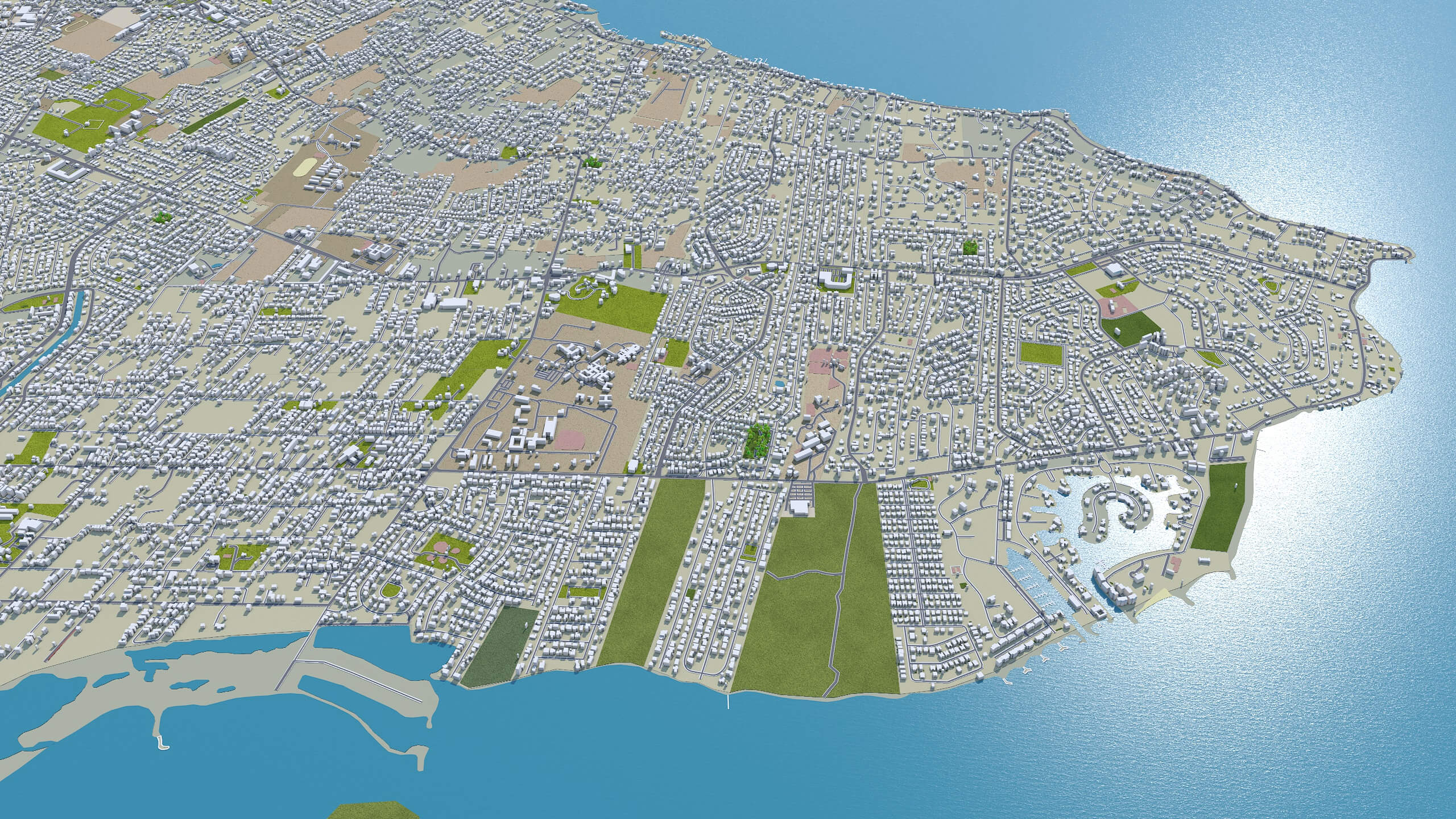 Nassau City The Bahamas 40km - 3D Model by 3dstudio