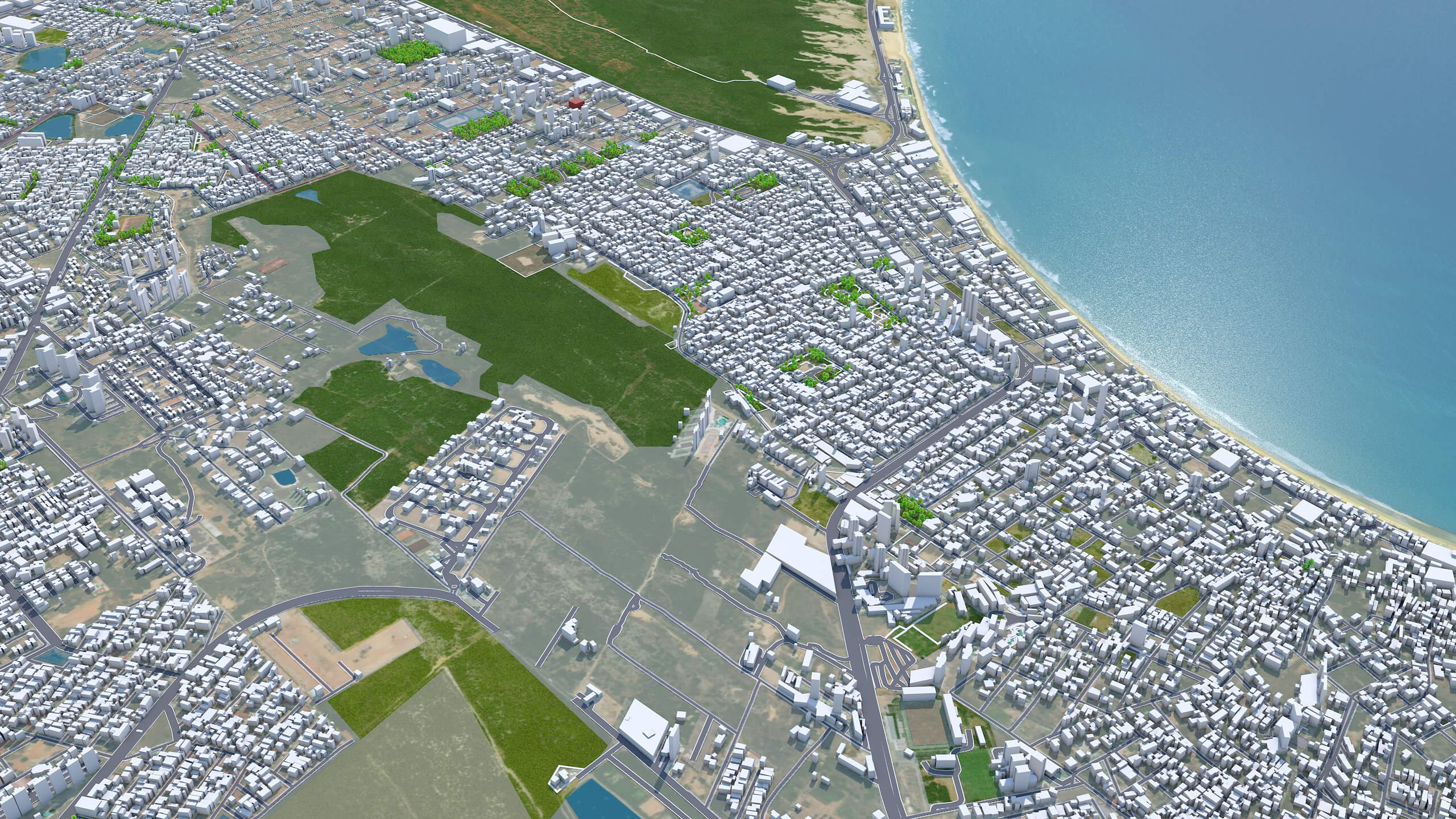 Natal City Brazil 3D Model 30km by 3dstudio