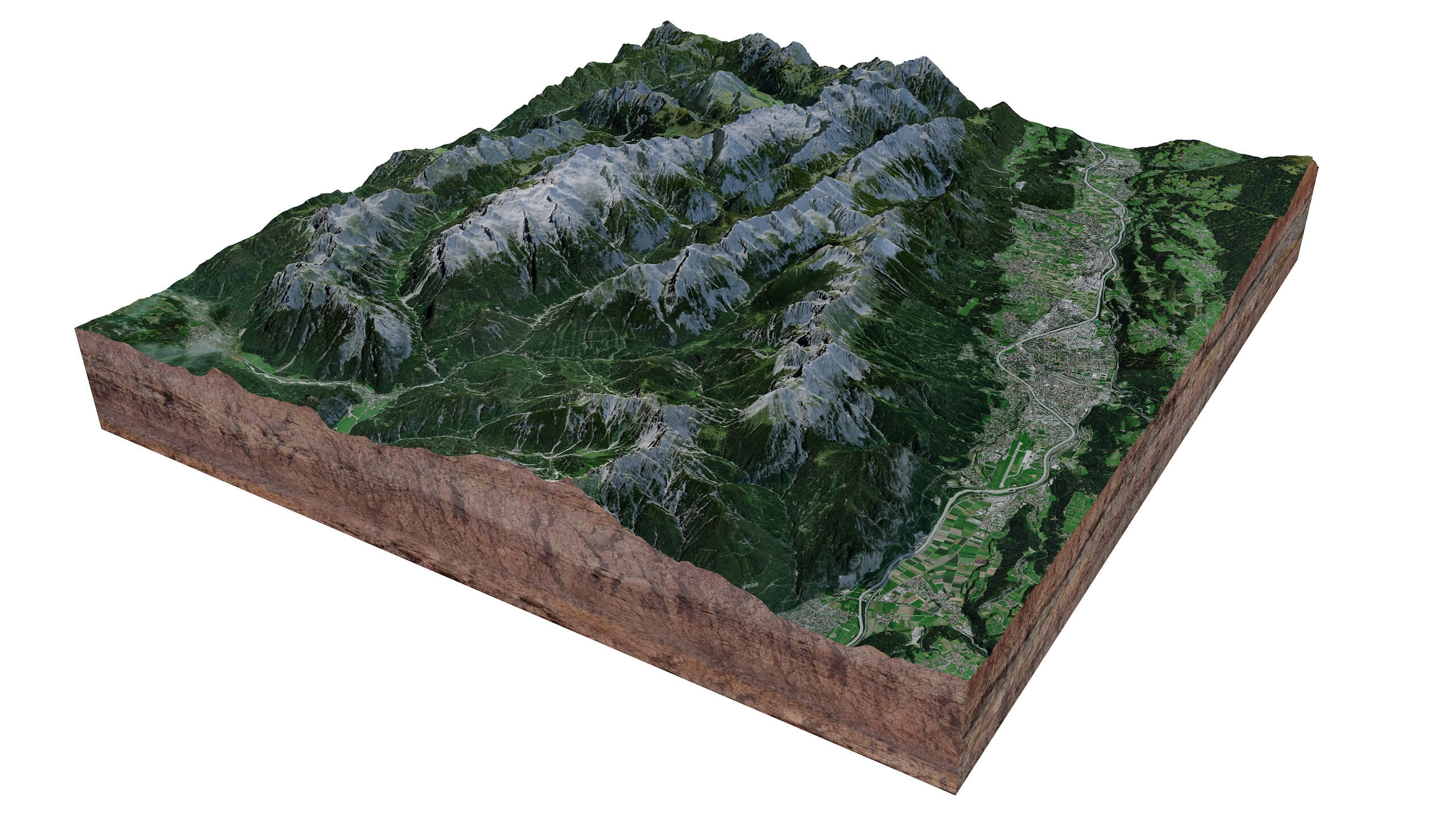 Naturpark Karwendel Austria Terrain 3D Model by 3dstudio