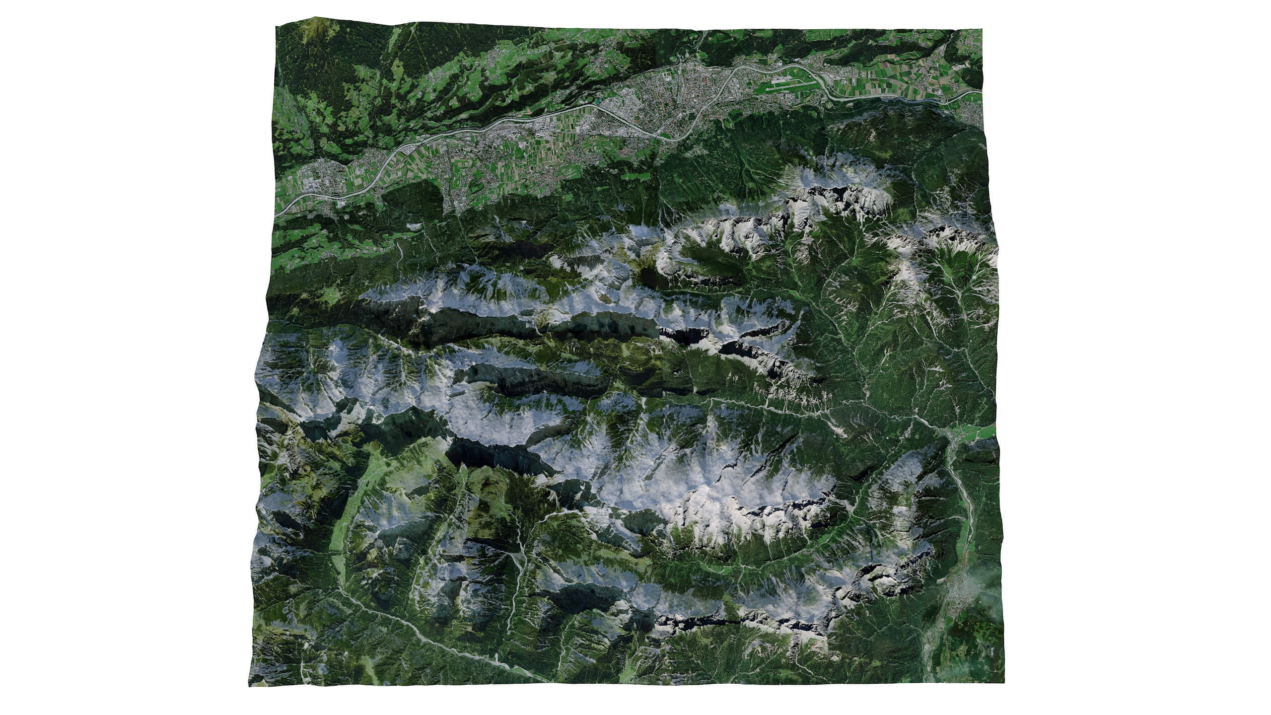 Naturpark Karwendel Austria Terrain 3D Model by 3dstudio