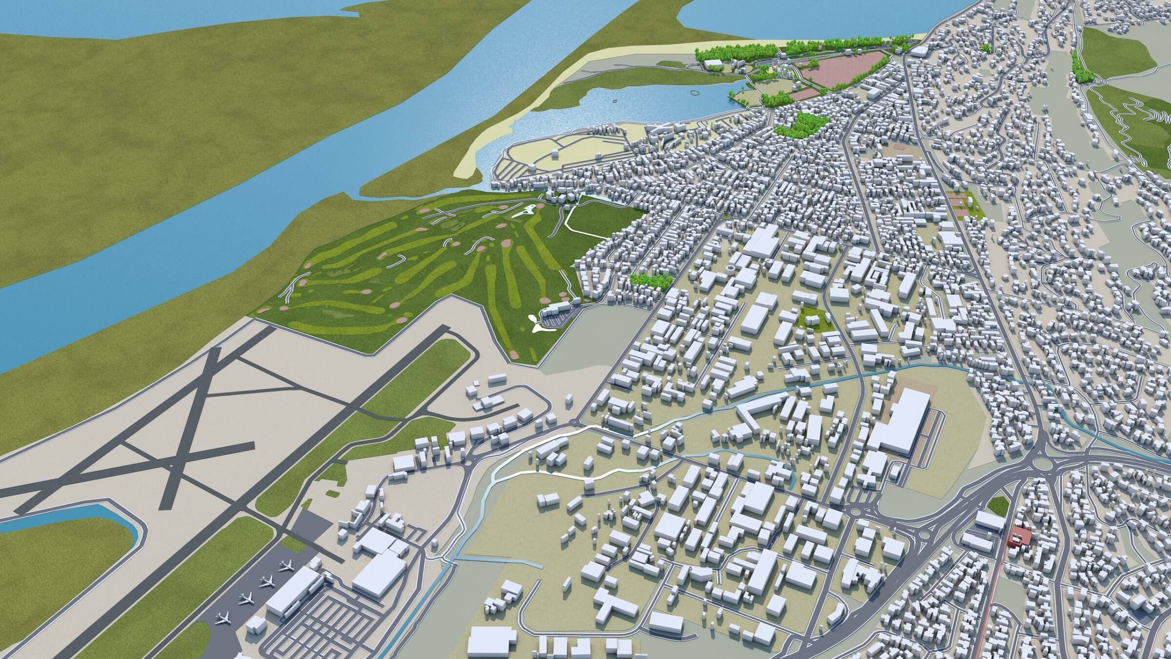 Nelson New Zealand 40km - 3D Model by 3dstudio