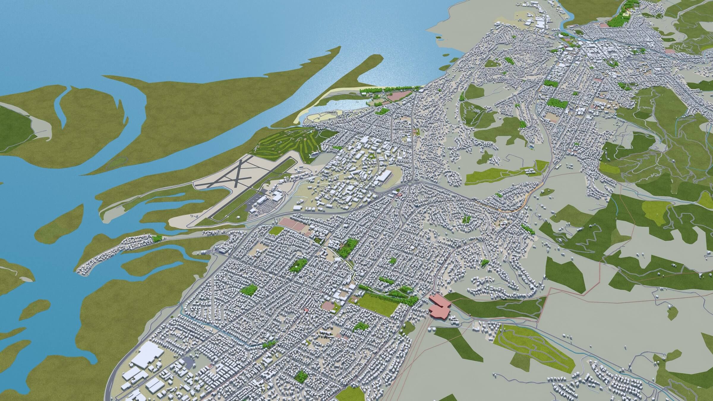 Nelson New Zealand 40km - 3D Model by 3dstudio