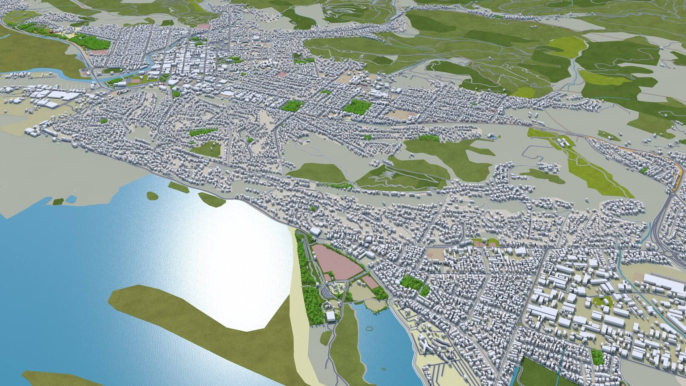 Nelson New Zealand 40km - 3D Model by 3dstudio