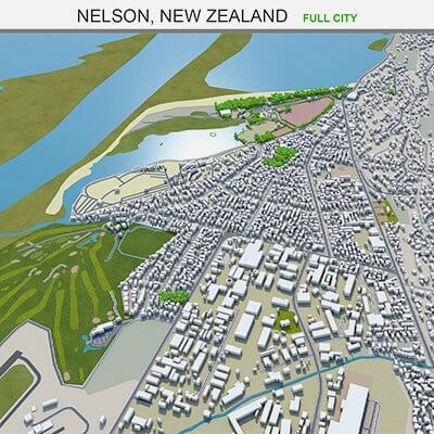 Nelson New Zealand 40km - 3D Model by 3dstudio