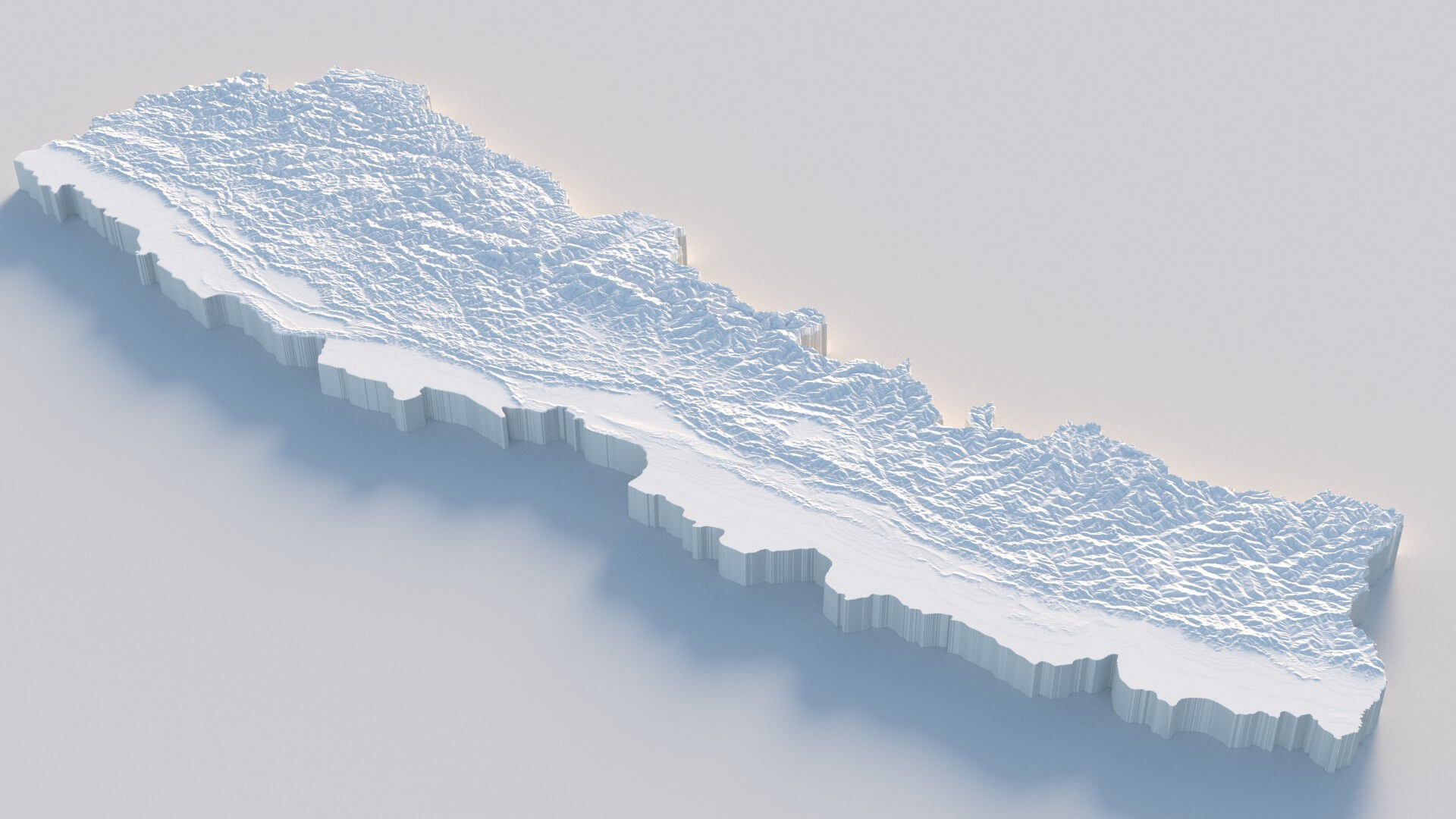 Nepal Terrain Map - 3D Model by 3dstudio