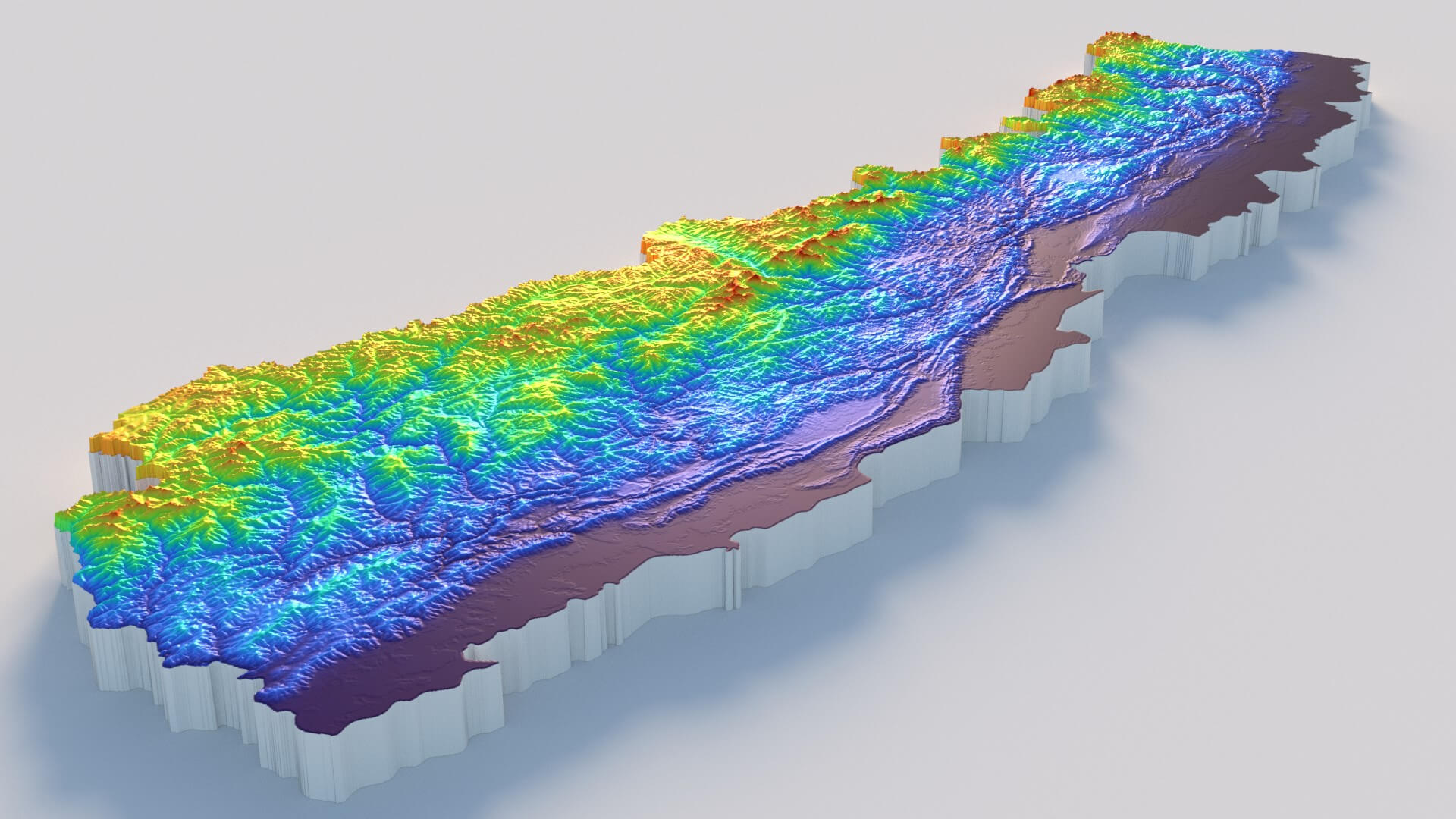 Nepal Terrain Map - 3D Model by 3dstudio