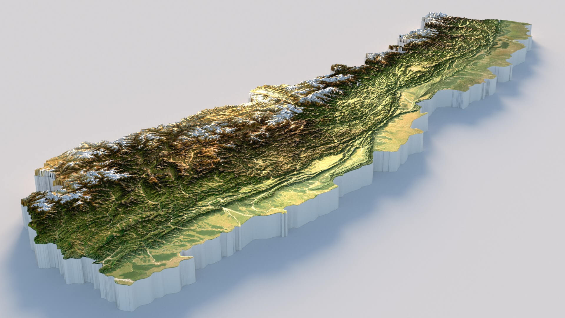 Nepal Terrain Map - 3D Model by 3dstudio