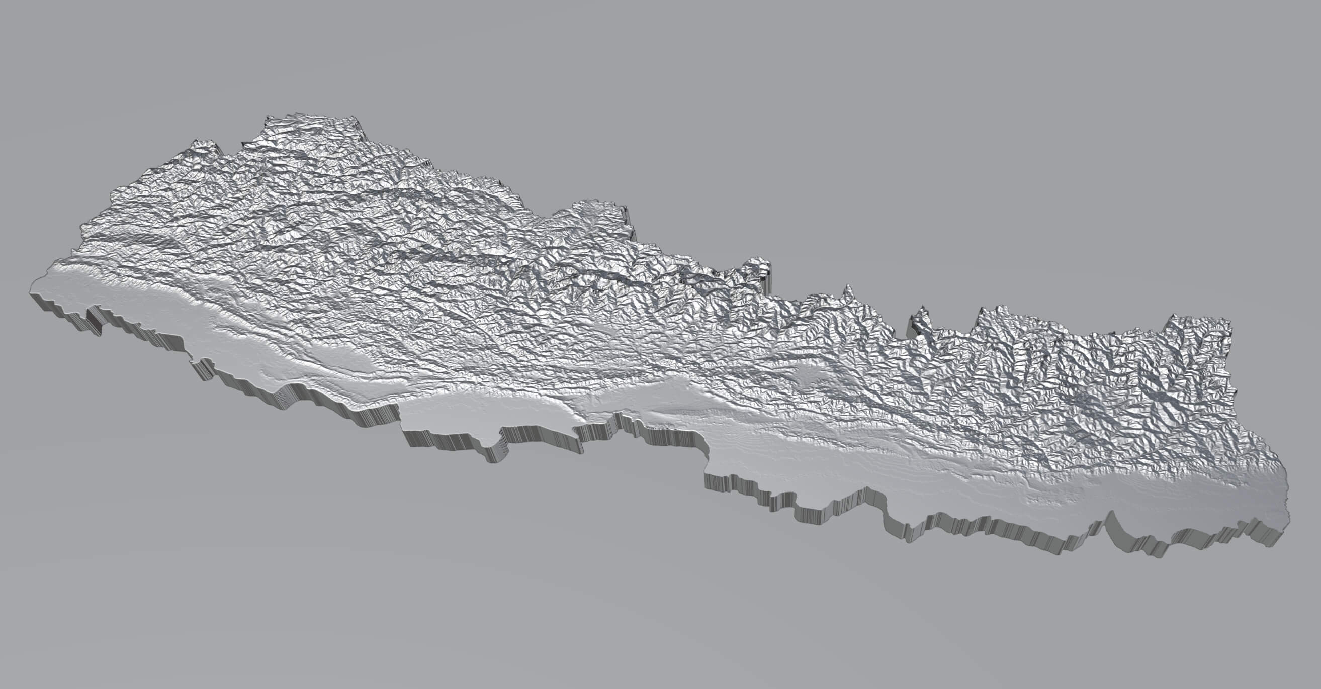 Nepal Terrain Map - 3D Model by 3dstudio