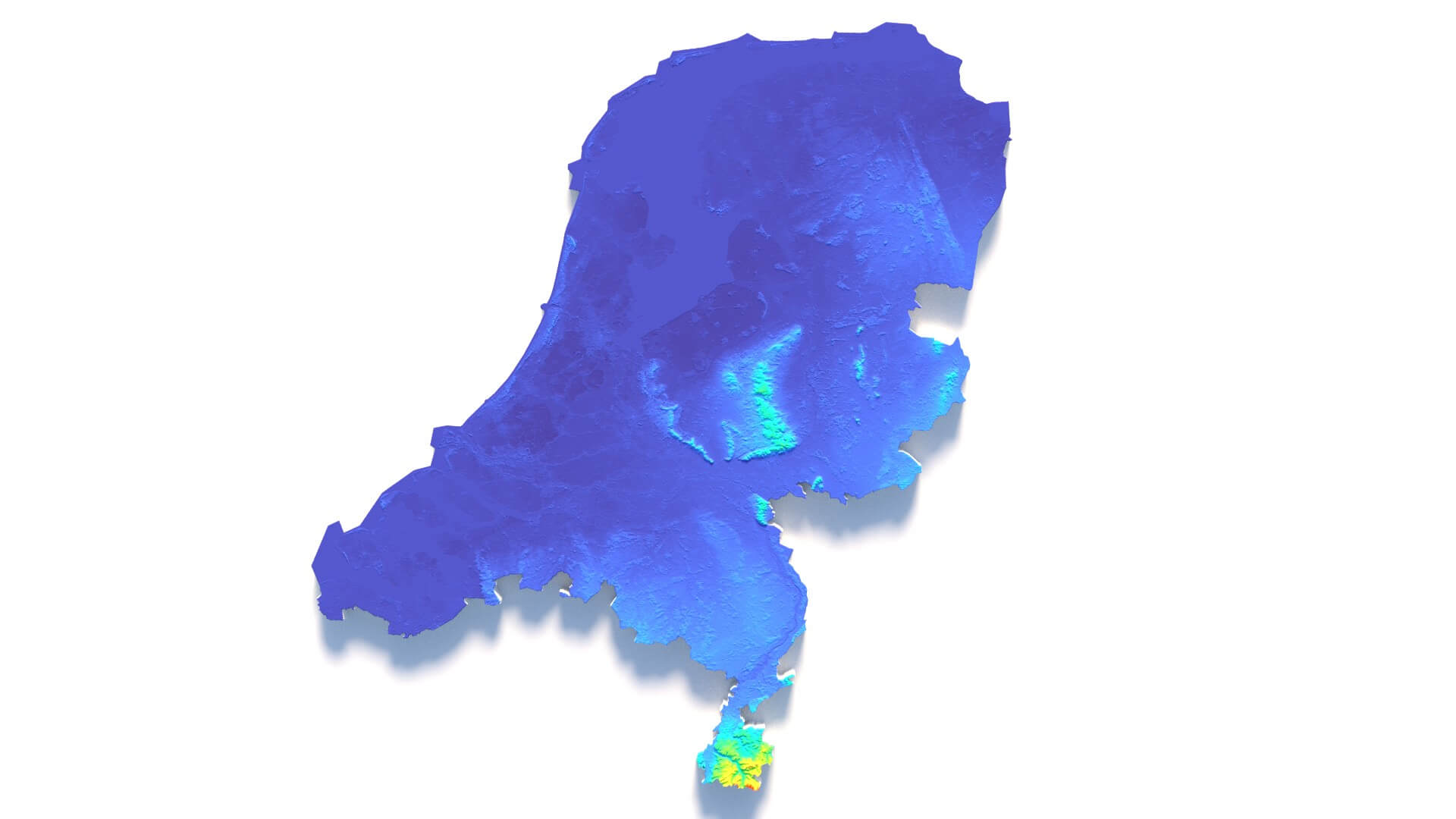 Netherlands Terrain Map - 3D Model by 3dstudio