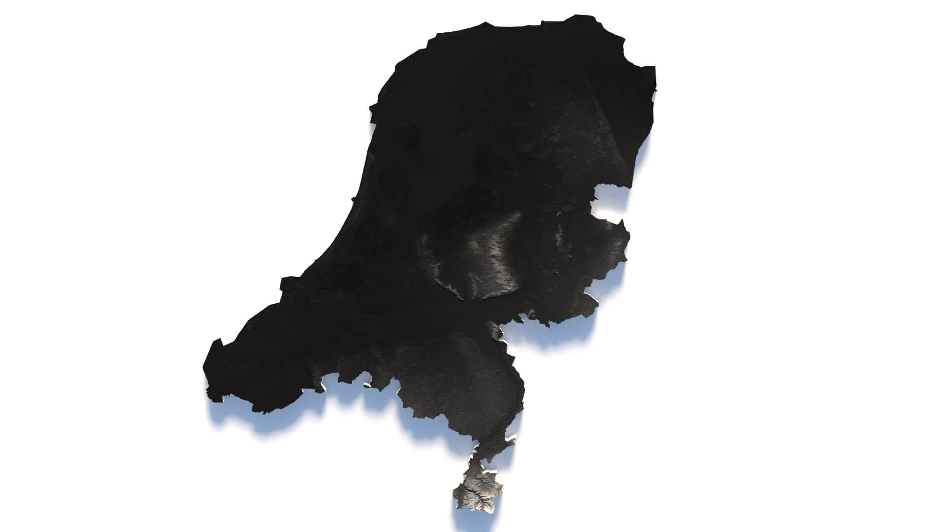 Netherlands Terrain Map - 3D Model by 3dstudio