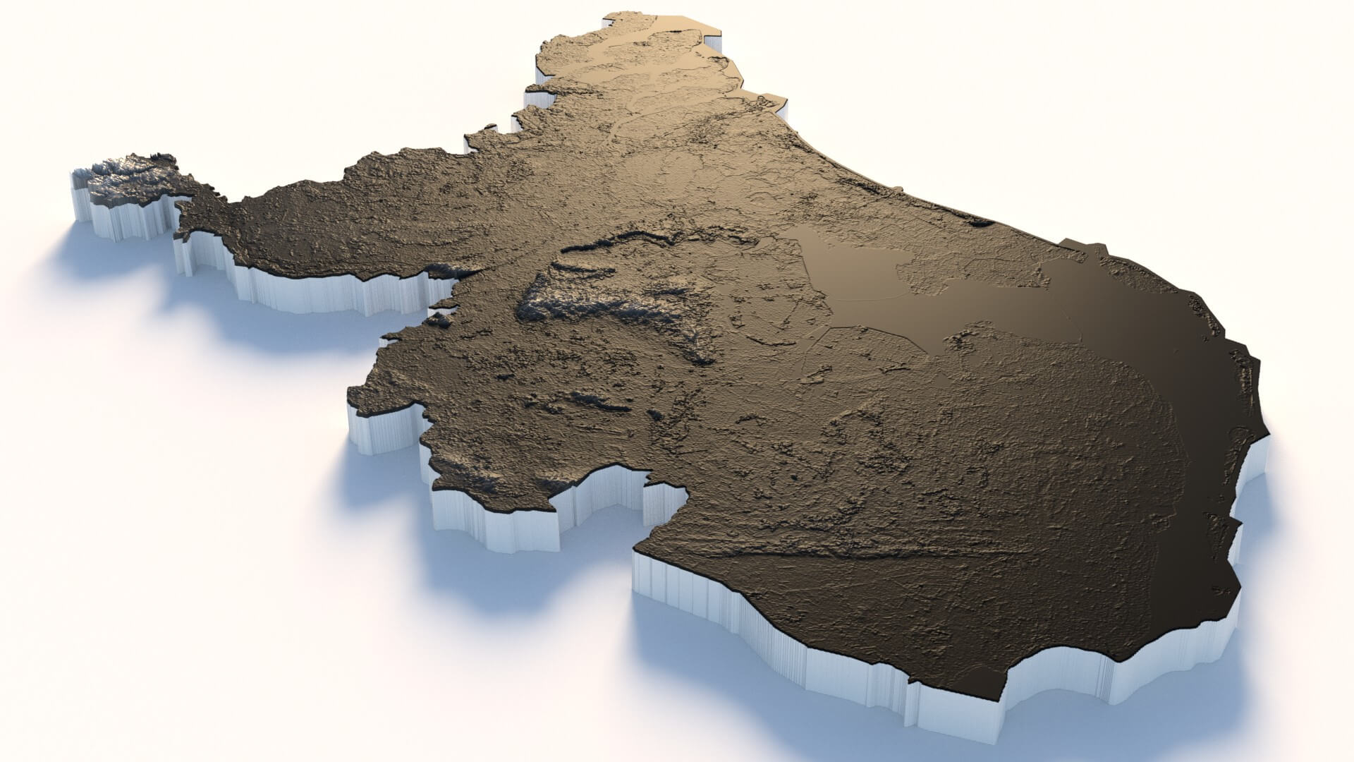 Netherlands Terrain Map - 3D Model by 3dstudio