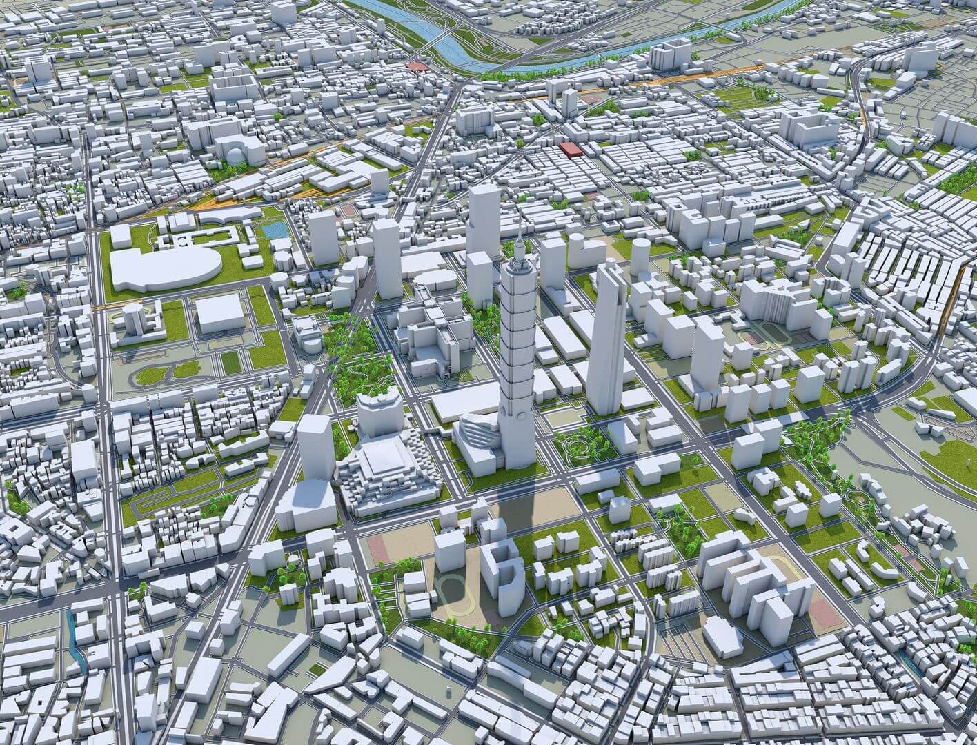 New Taipei, Taiwan 80 km AI v2 - 3D Model by 3dstudio
