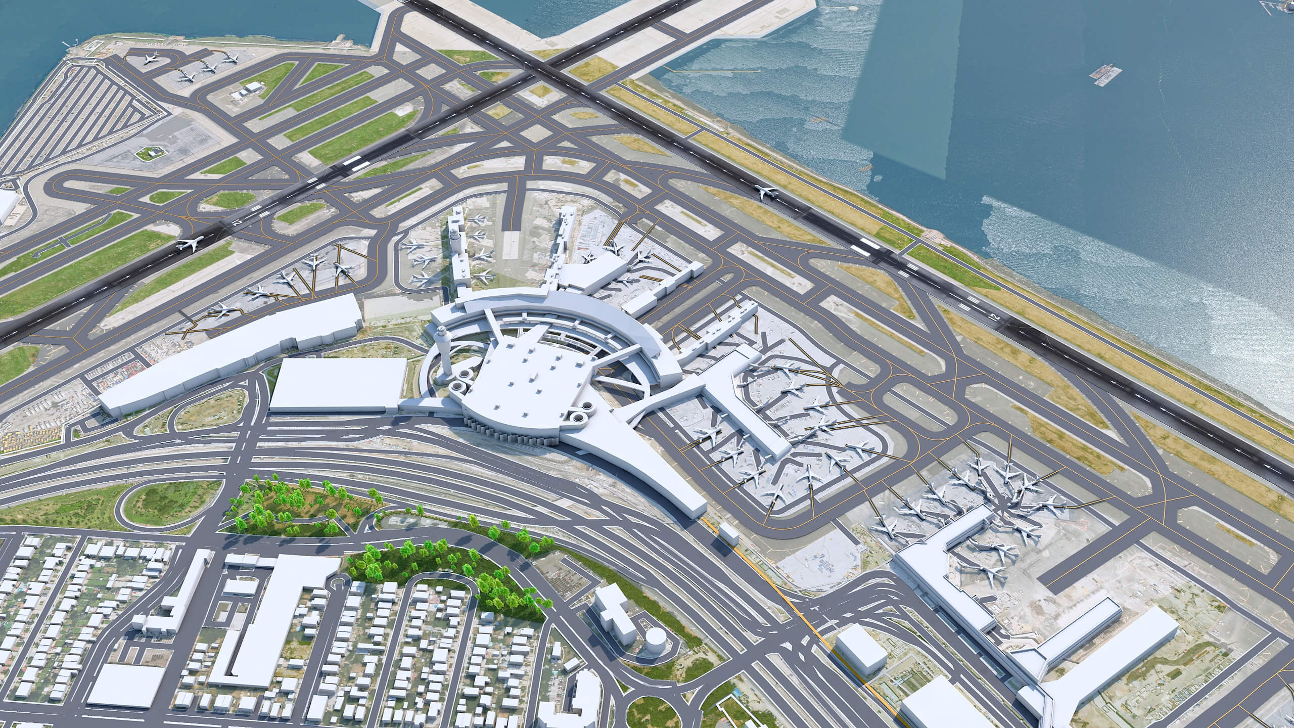 New York LaGuardia Airport - 3D Model by 3dstudio