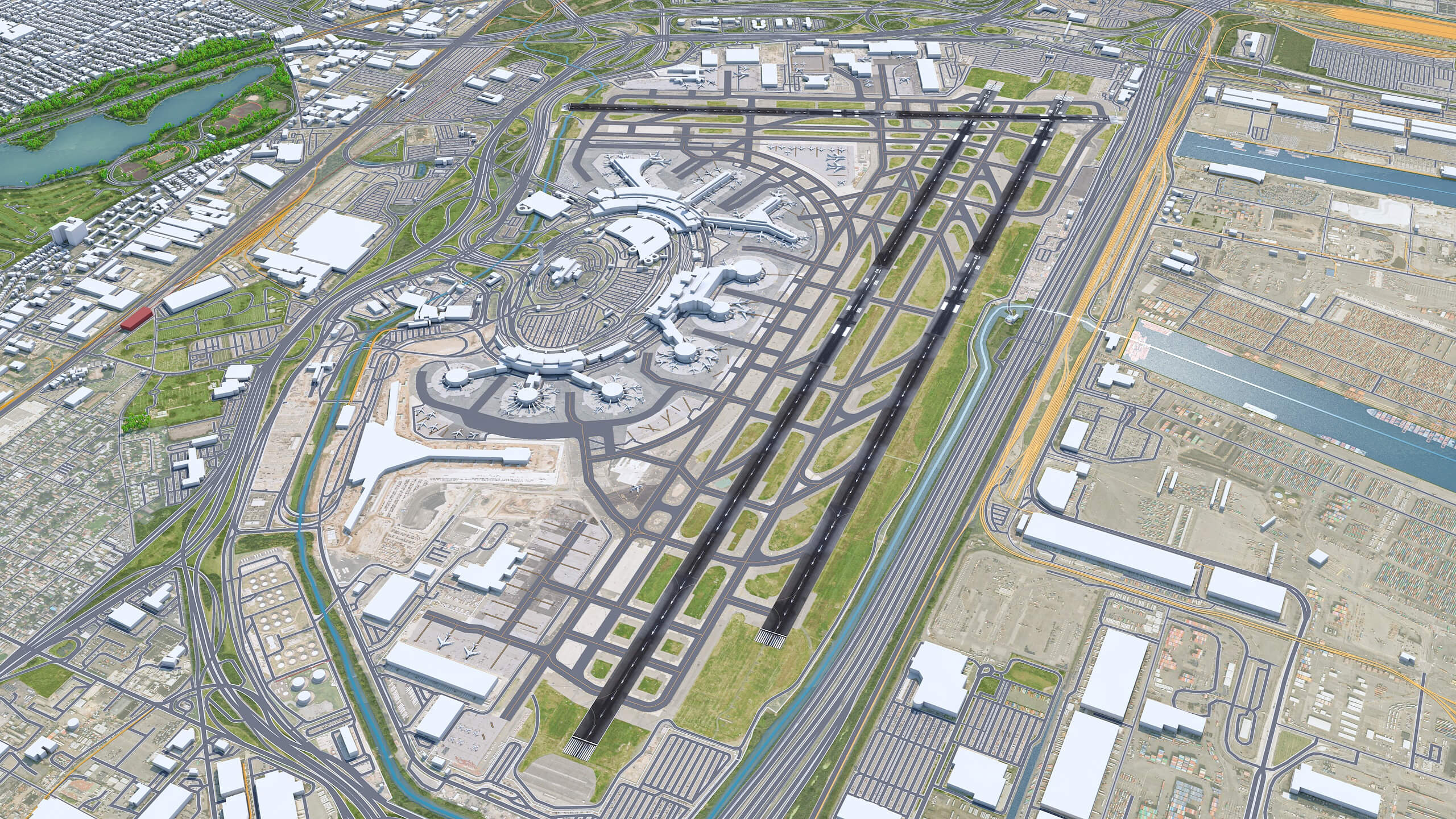 Newark Liberty International Airport - 3D Model by 3dstudio