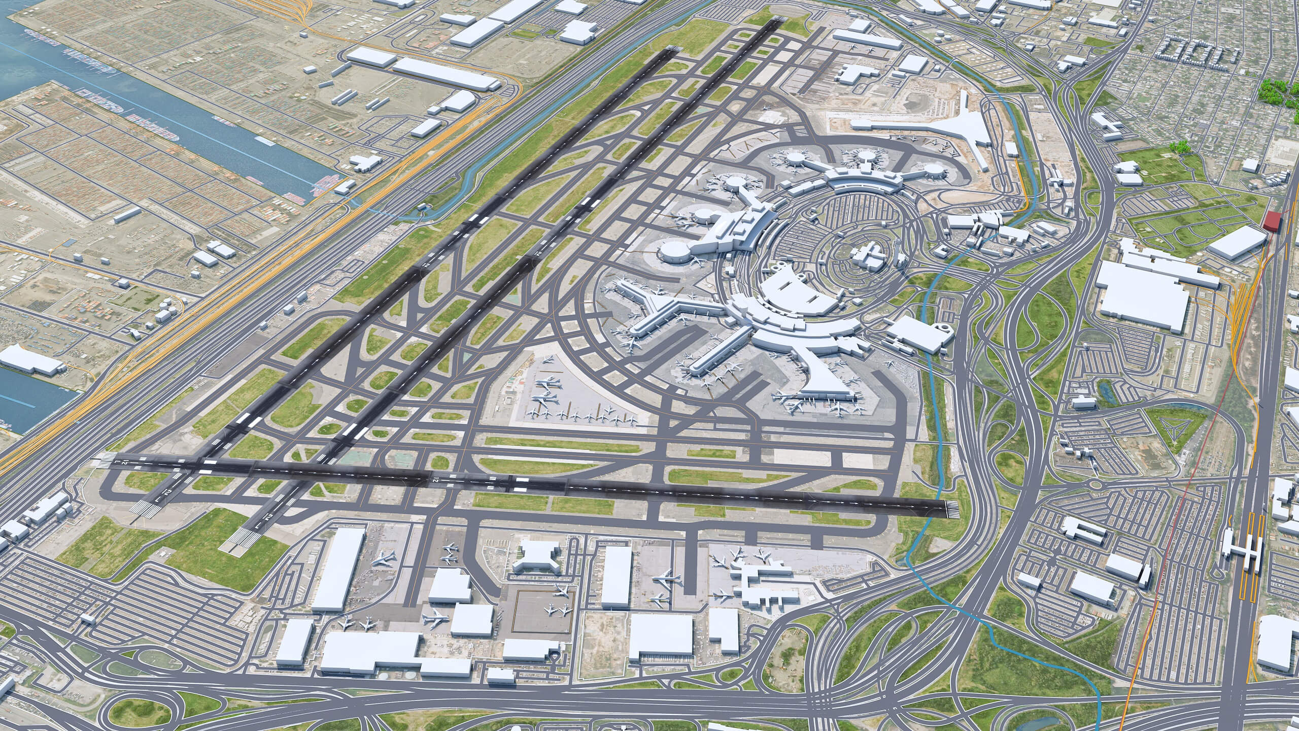 Newark Liberty International Airport - 3D Model by 3dstudio