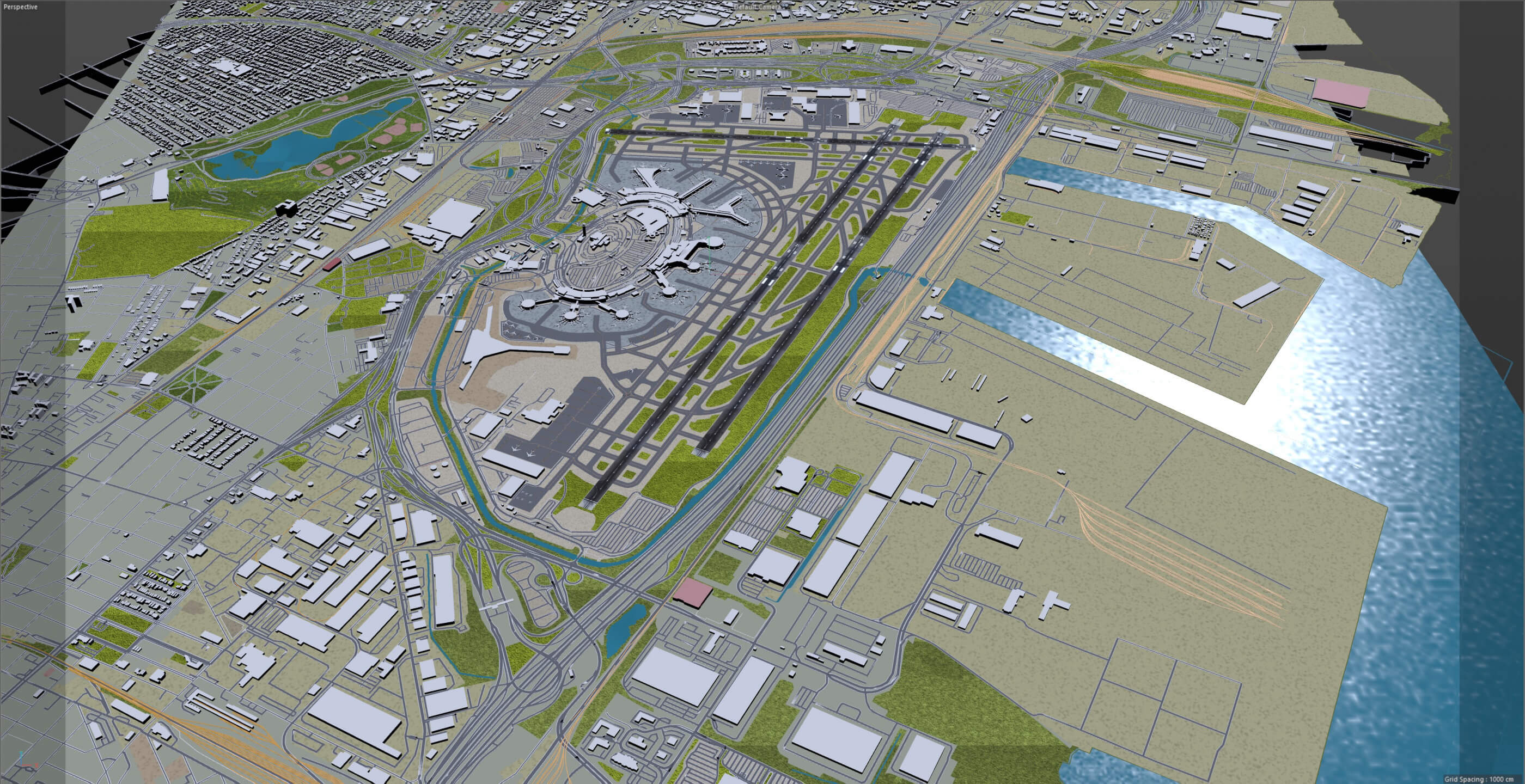 Newark Liberty International Airport - 3D Model by 3dstudio