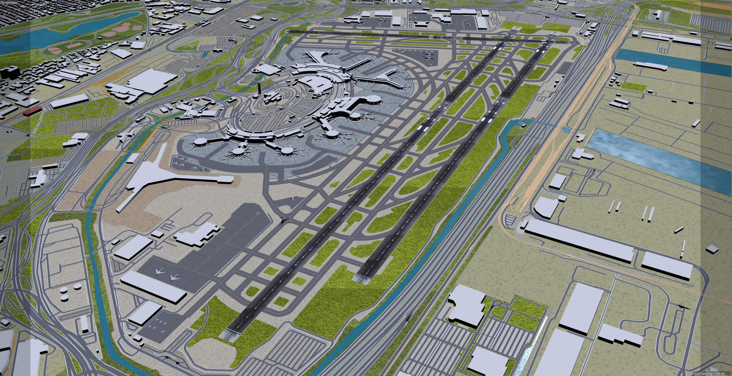 Newark Liberty International Airport - 3D Model by 3dstudio