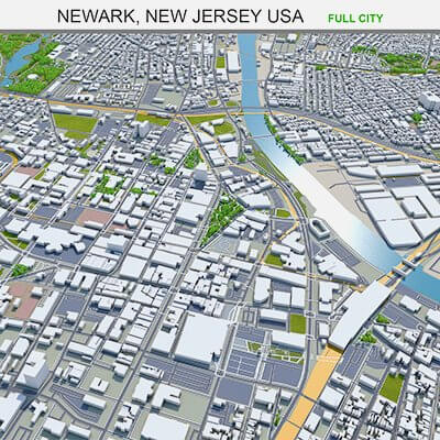 Newark New Jersey 30km - 3D Model by 3dstudio