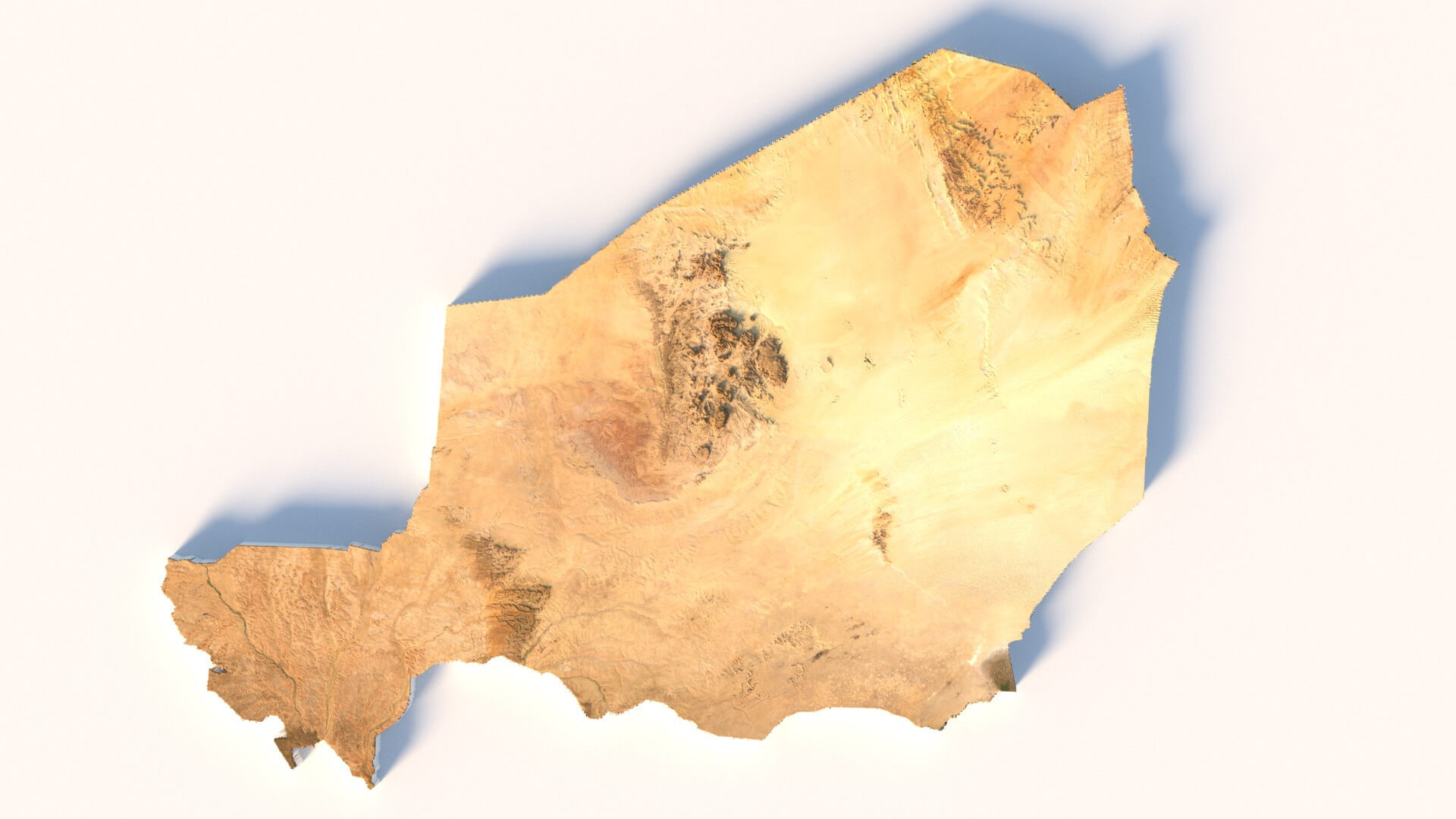 Niger Terrain Map - 3D Model by 3dstudio
