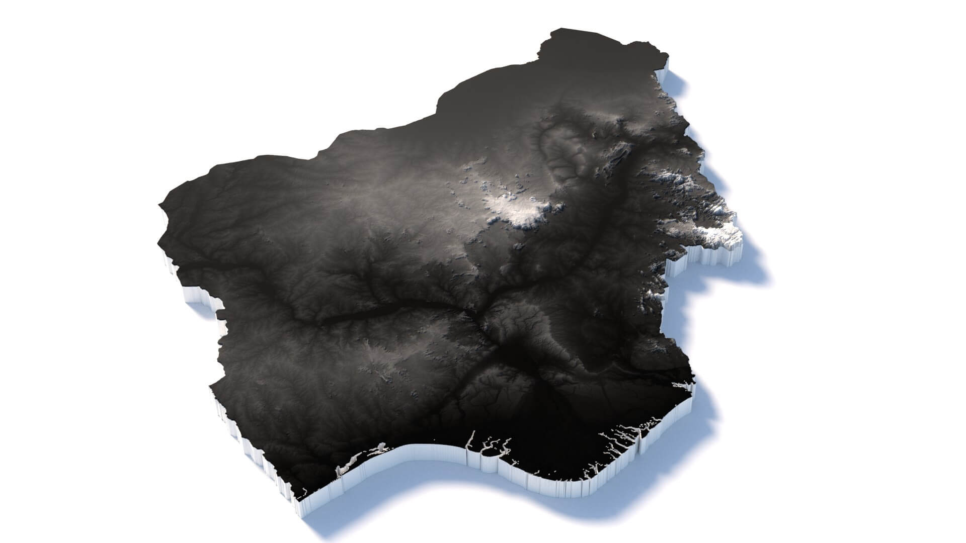 Nigeria Terrain Map - 3D Model by 3dstudio