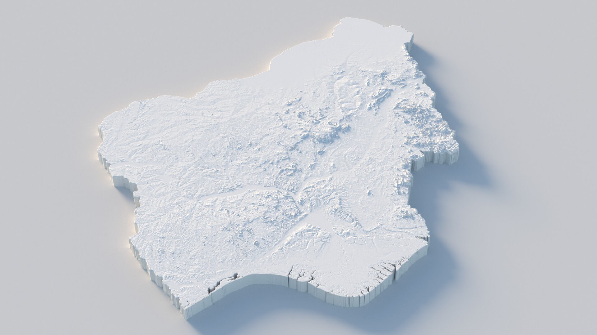 Nigeria Terrain Map - 3D Model by 3dstudio