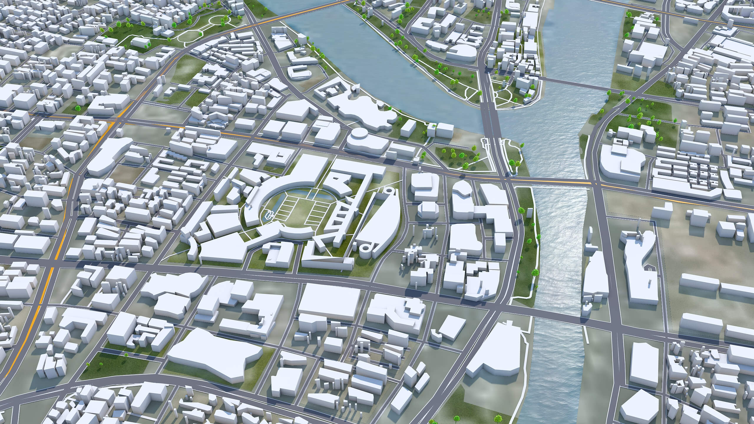 Ningbo City Zhejiang China 3D Model 150km by 3dstudio
