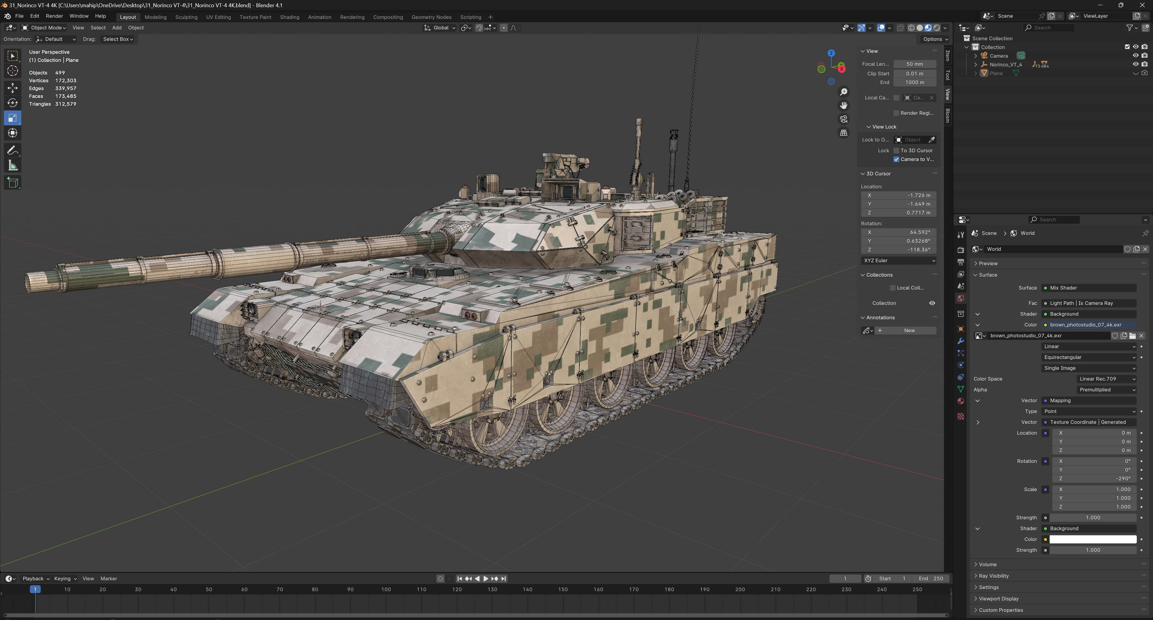 Norinco VT-4 Tank 3D Model by 3dstudio