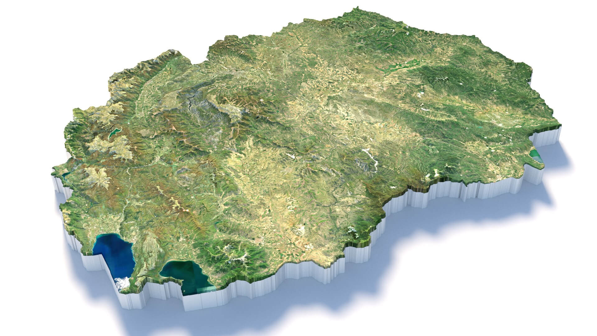 North Macedonia Terrain Map - 3D Model by 3dstudio