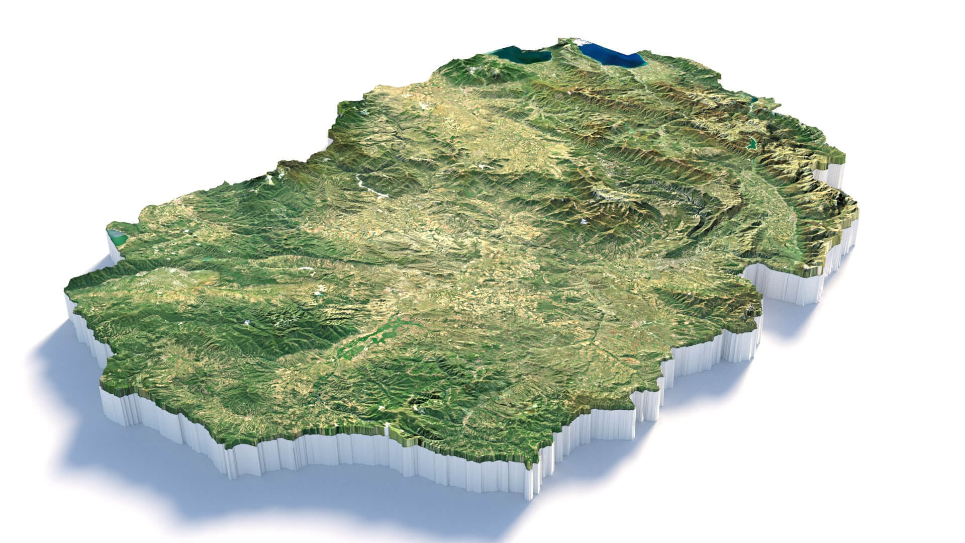 North Macedonia Terrain Map - 3D Model by 3dstudio
