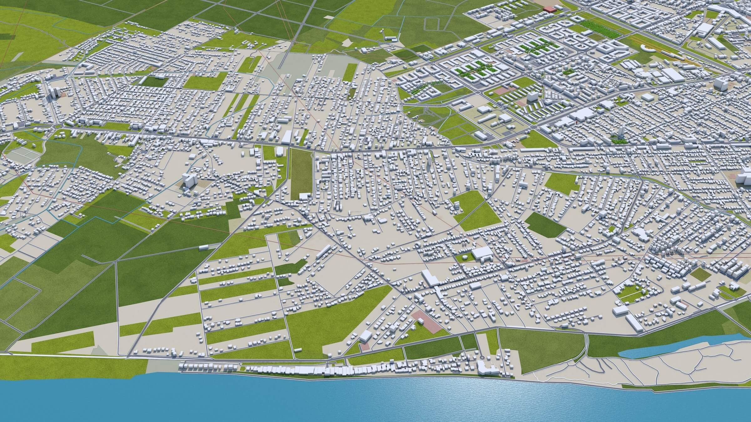 Novi-Sad Serbia 40km 3D Model by 3dstudio