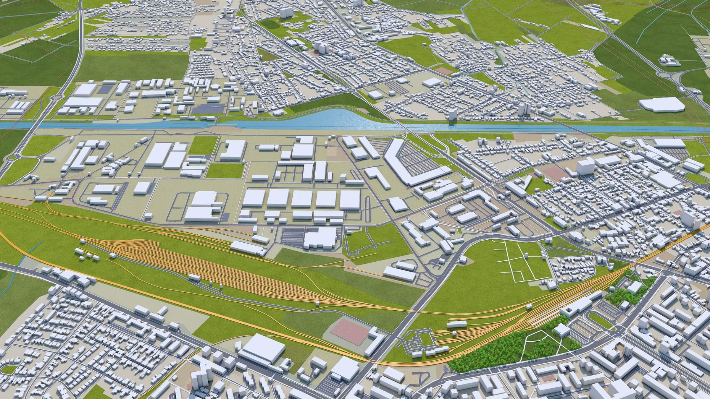 Novi-Sad Serbia 40km 3D Model by 3dstudio