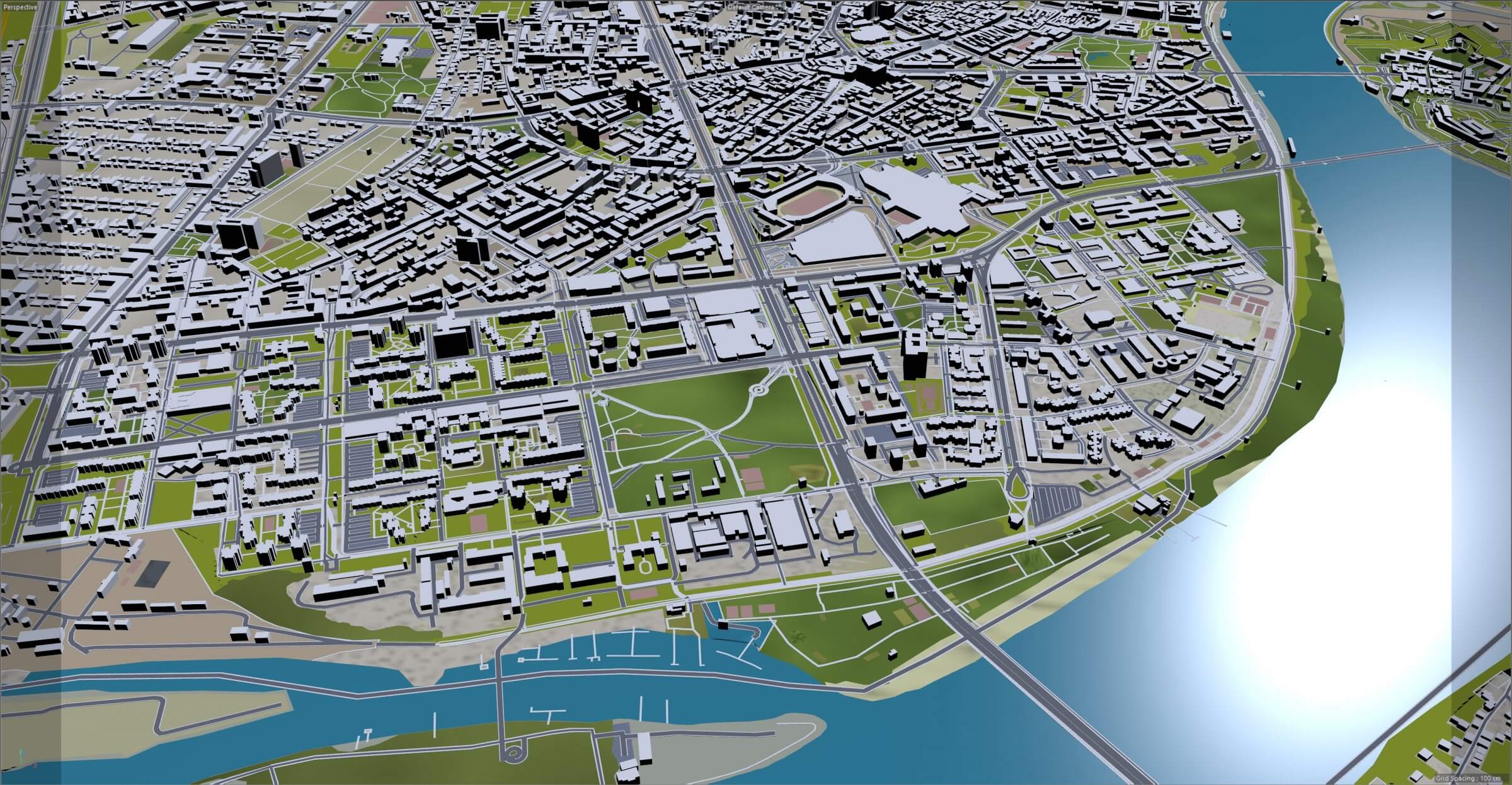 Novi-Sad Serbia 40km 3D Model by 3dstudio